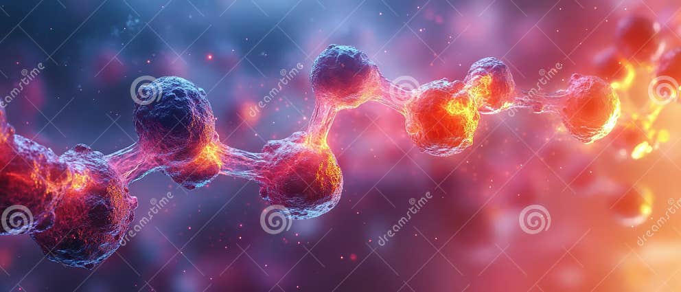Molecular Structure of Organic Compounds in a Colorful Background Stock ...