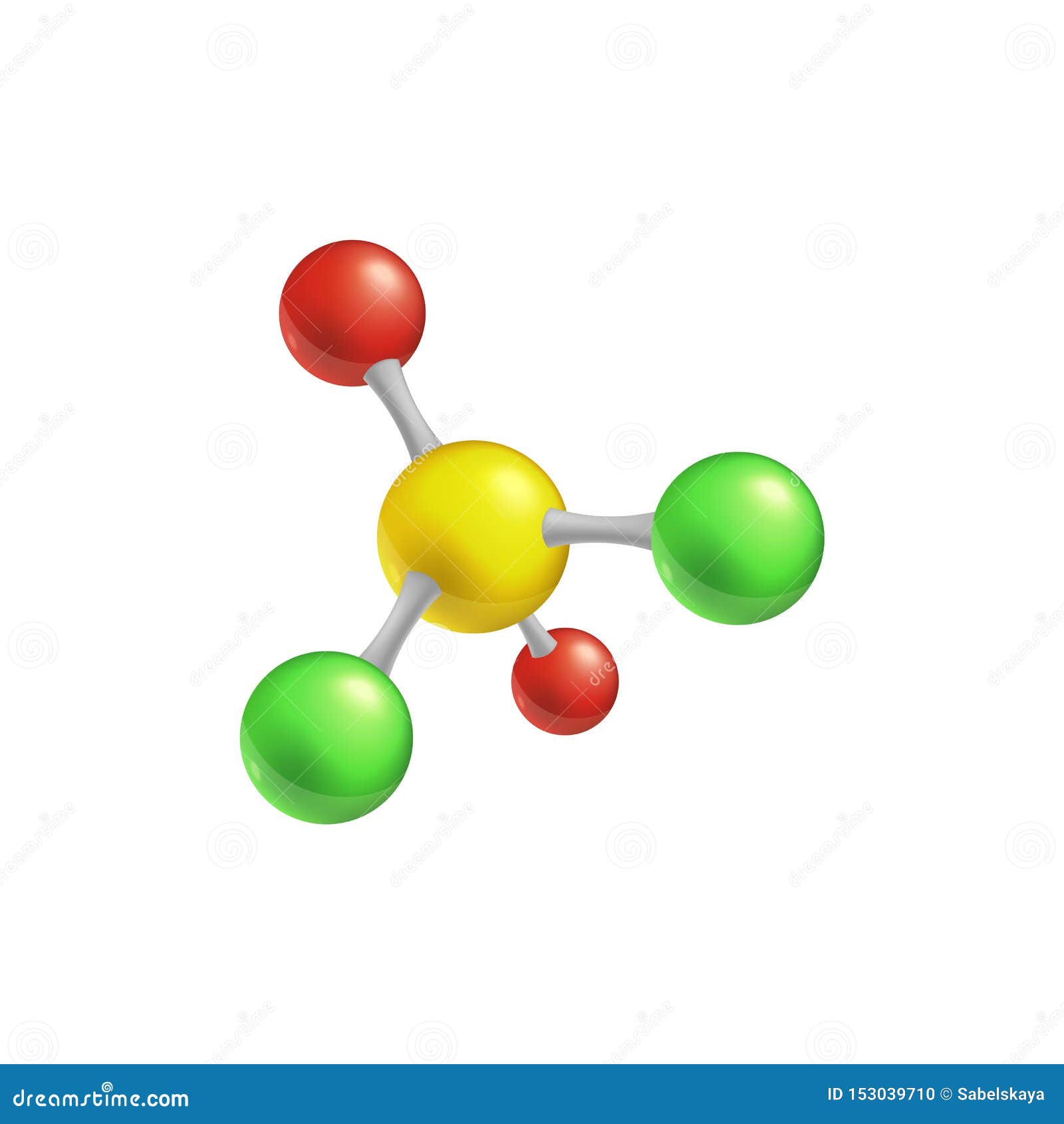 Colorful Molecule Model with Five Sphere Structures Stock Vector ...