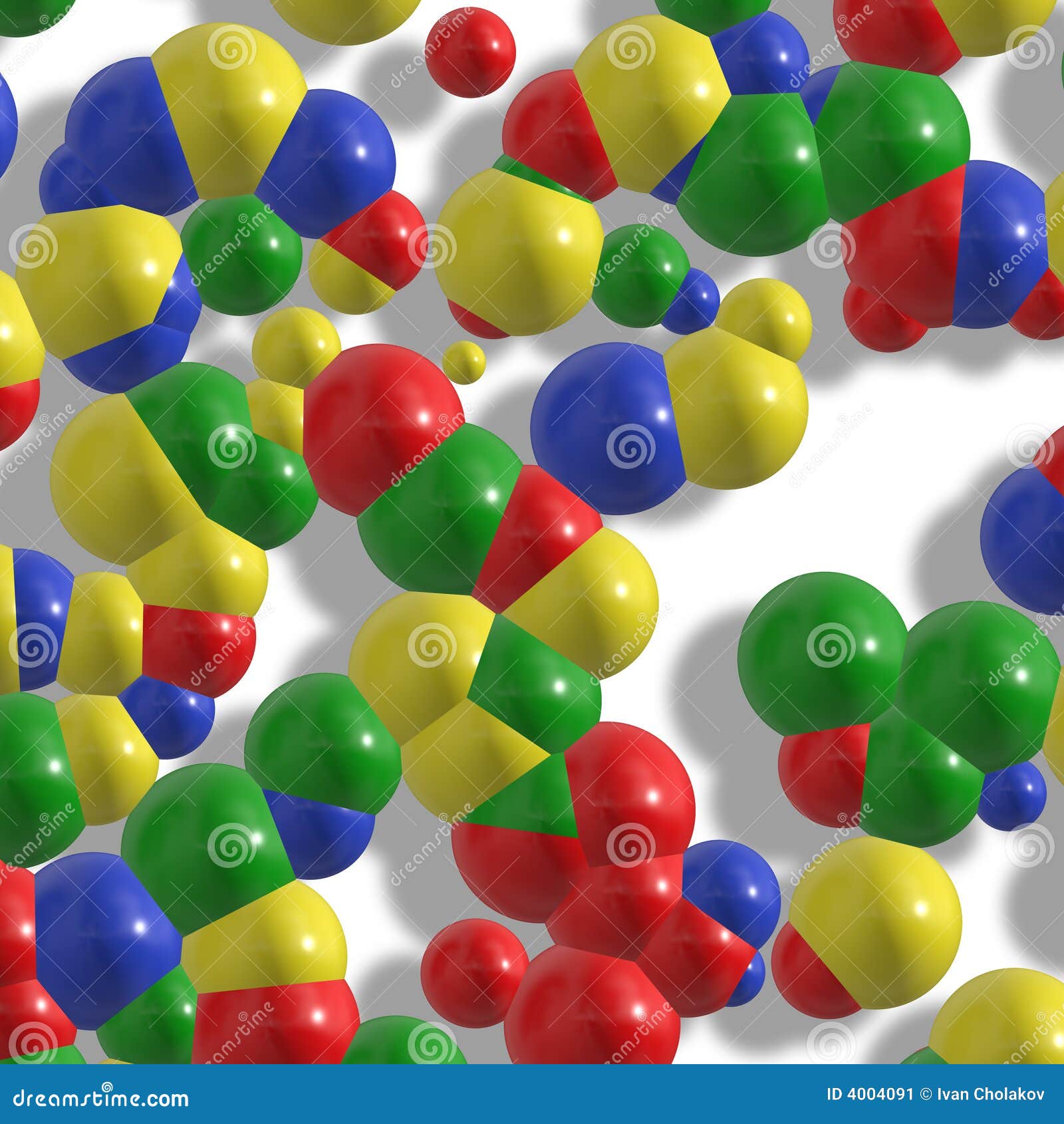 Colorful molecules stock illustration. Illustration of organic - 4004091