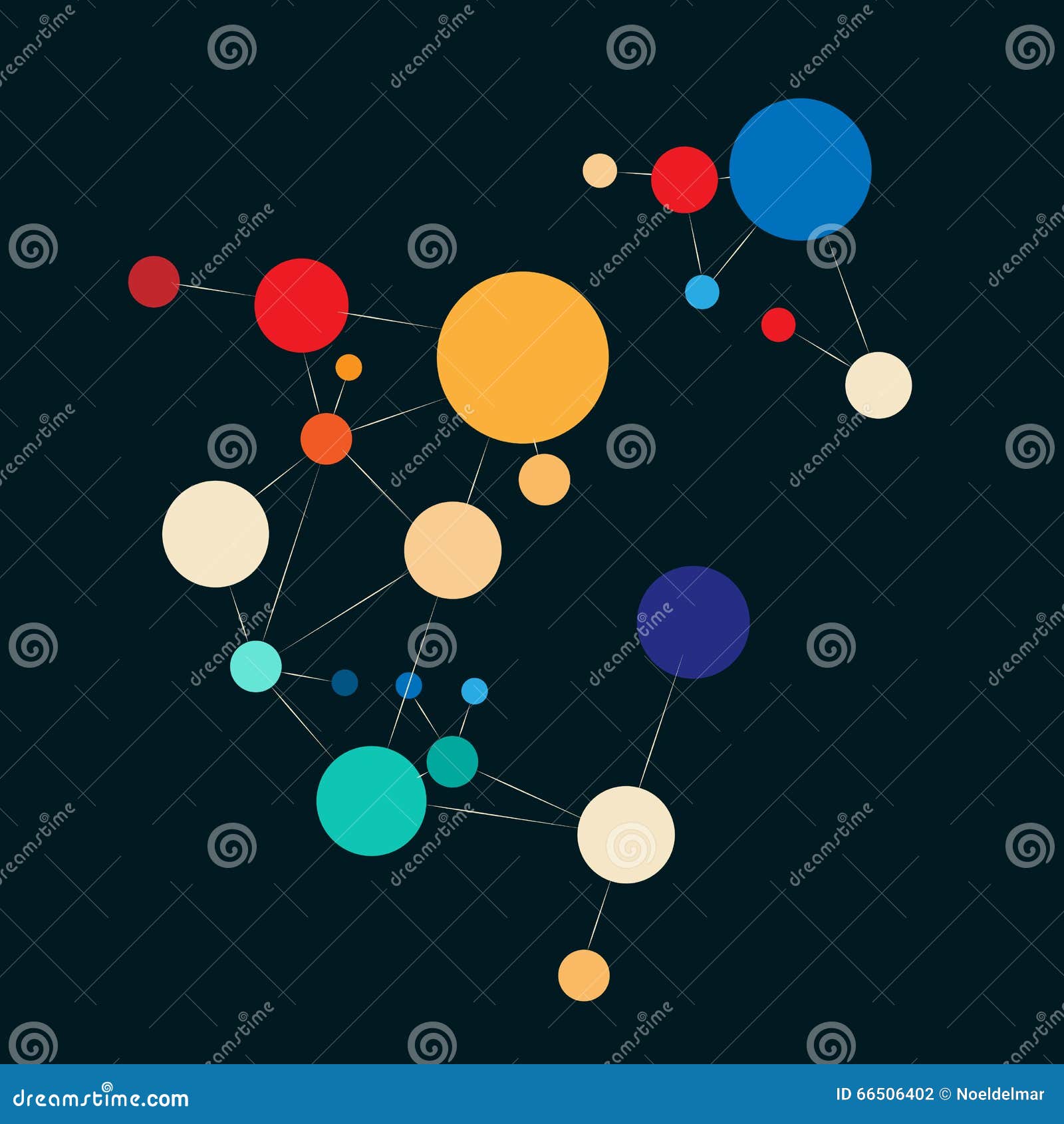 Colorful Molecules Background Stock Illustration - Illustration of ...