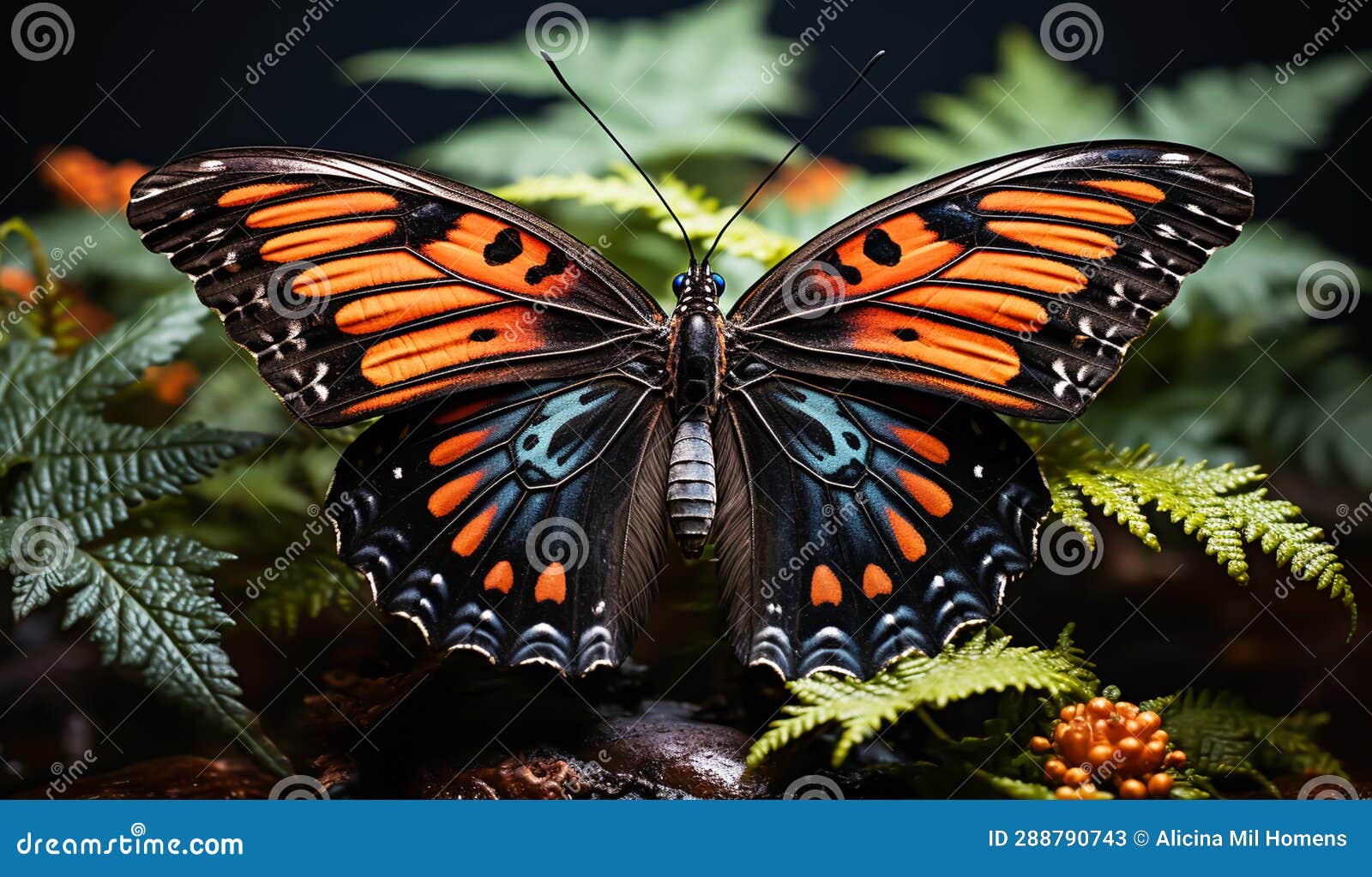 Colorful Monarch Butterfly. AI Generated Stock Illustration ...