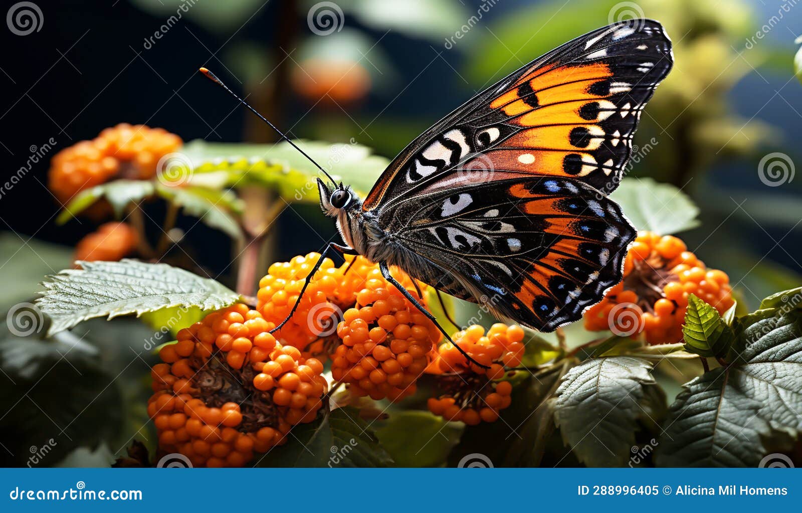 Colorful Monarch Butterfly. AI Generated Stock Illustration ...