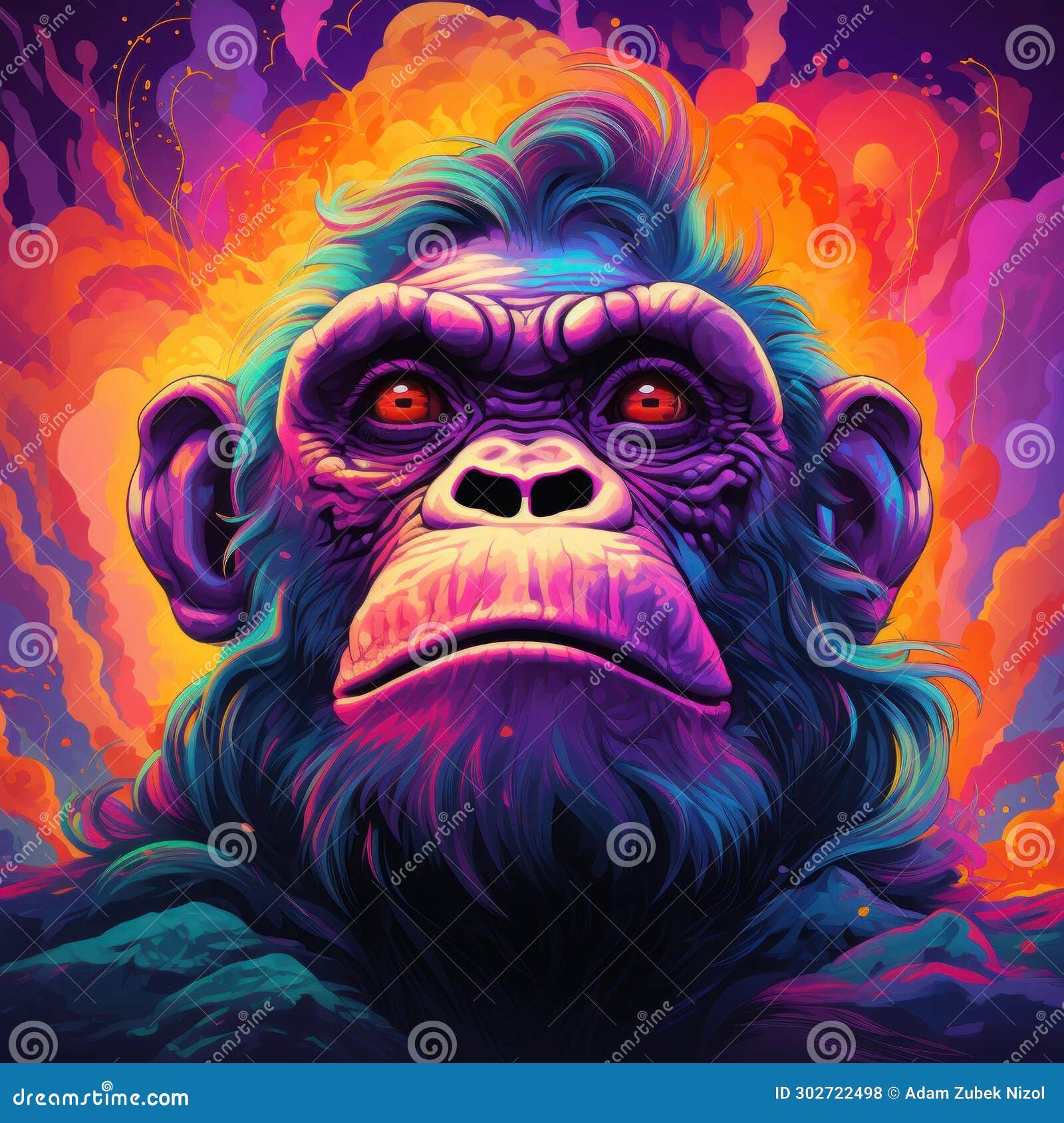 Colorful Monkey Amigurumi Inspired By Hendrick Cornelisz Vroom Stock ...