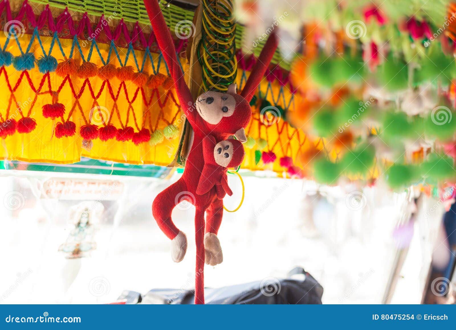 Colorful Monkeys in Nepali Bus Stock Photo - Image of child, mother ...