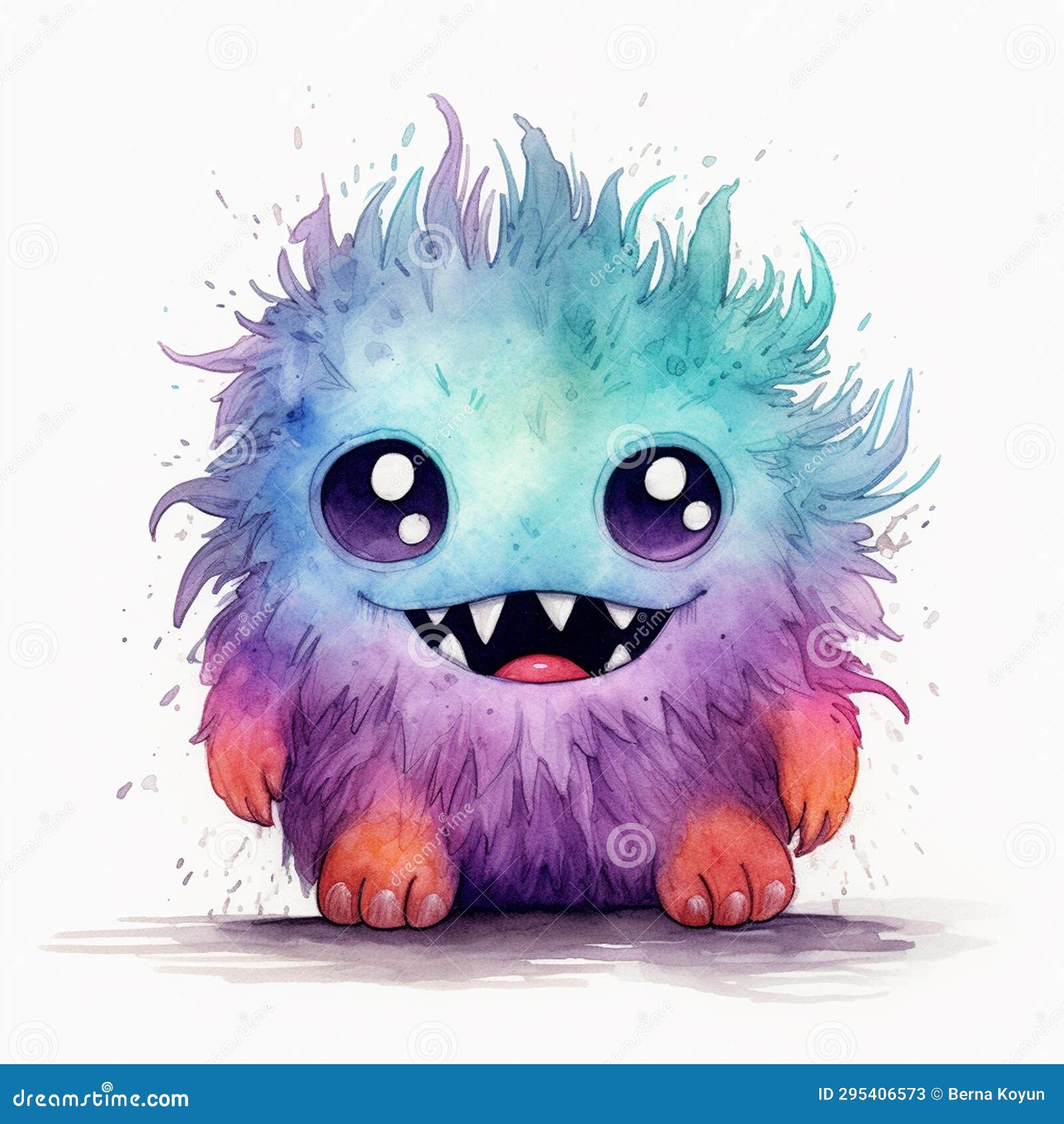 Colorful Monster Illustration Vibrant Quirk Stock Illustration ...