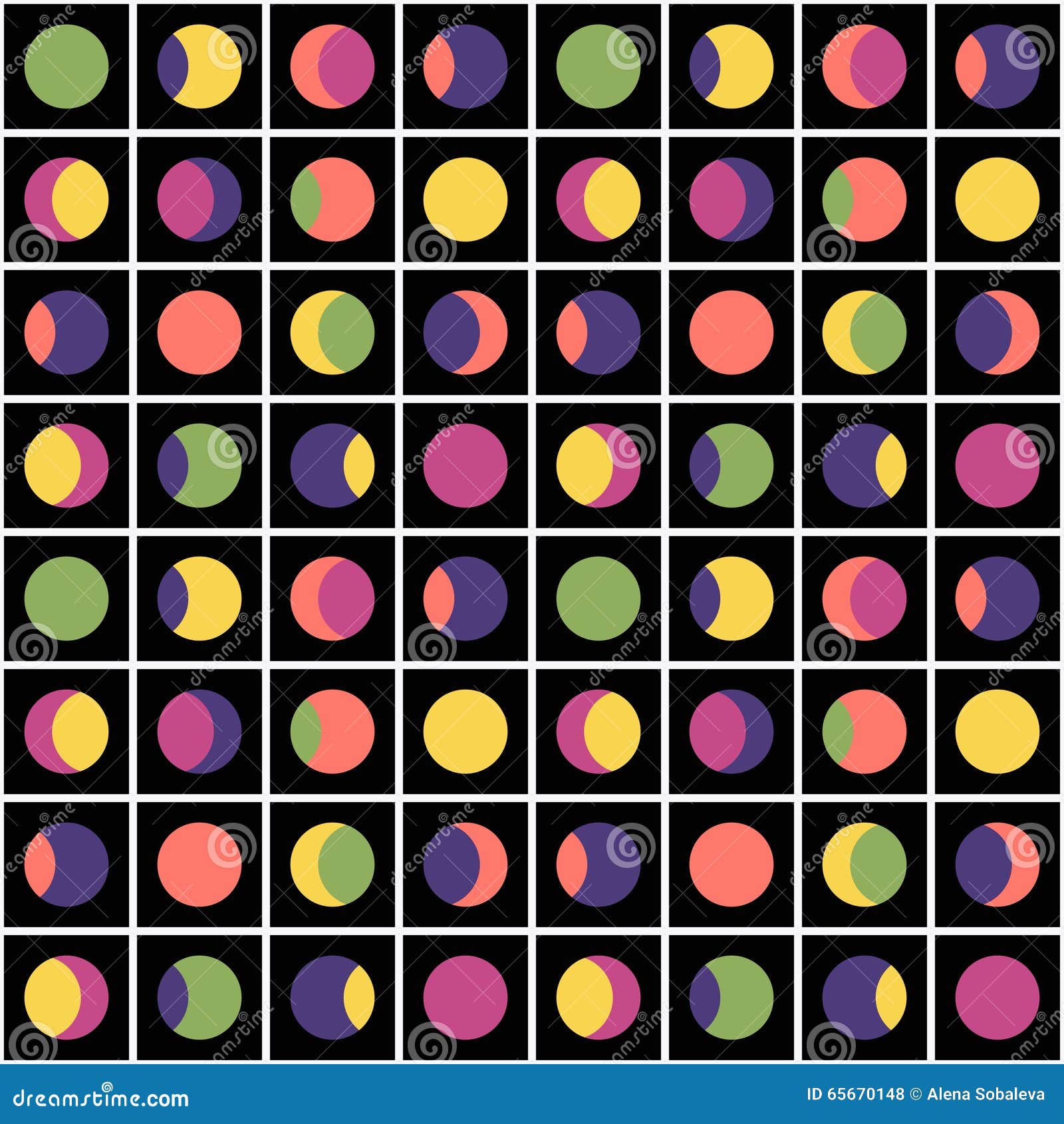 Colorful moon stock vector. Illustration of simple, mosaic - 65670148