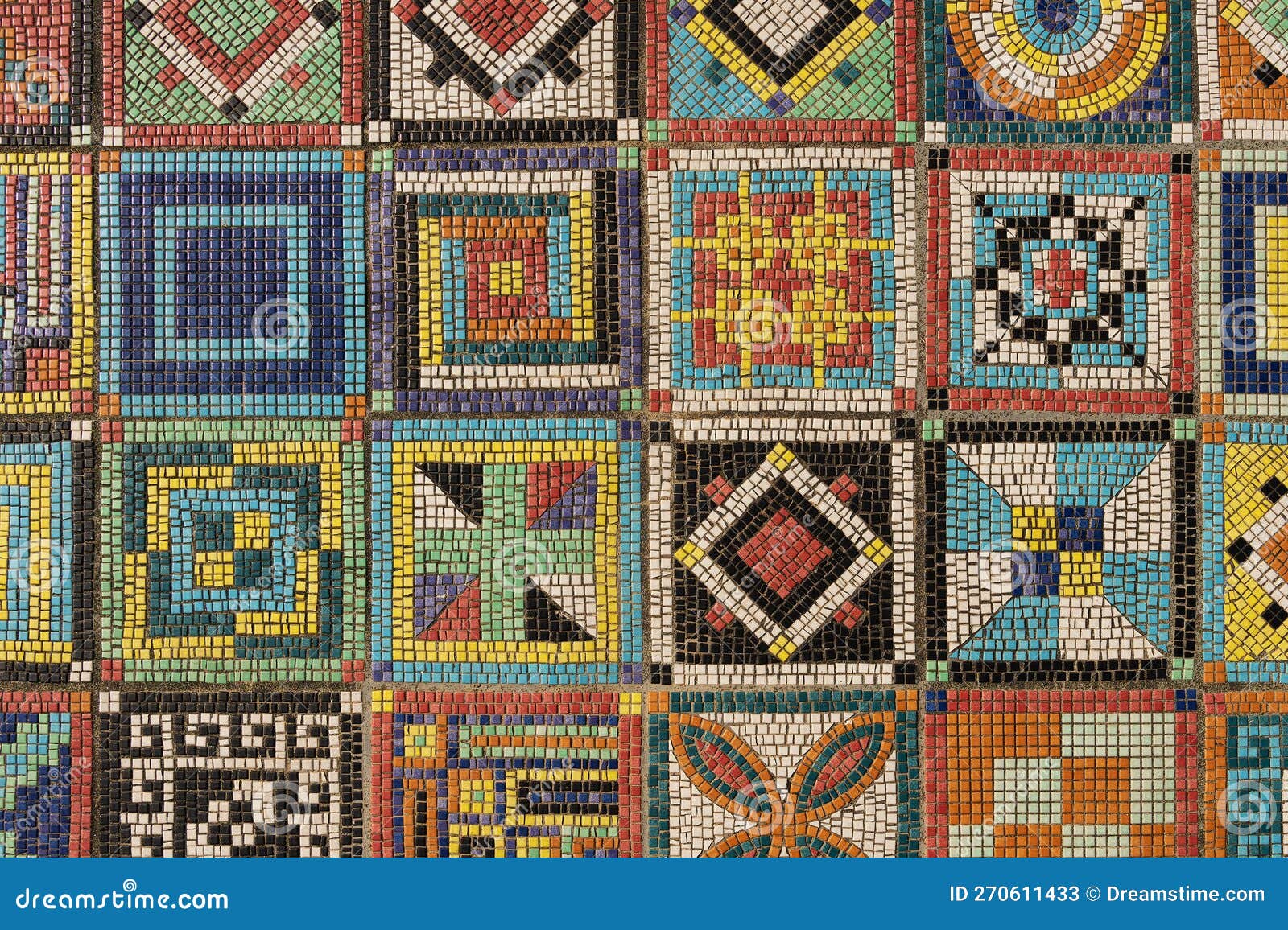Colorful mosaic stock image. Image of floor, tapestry - 270611433