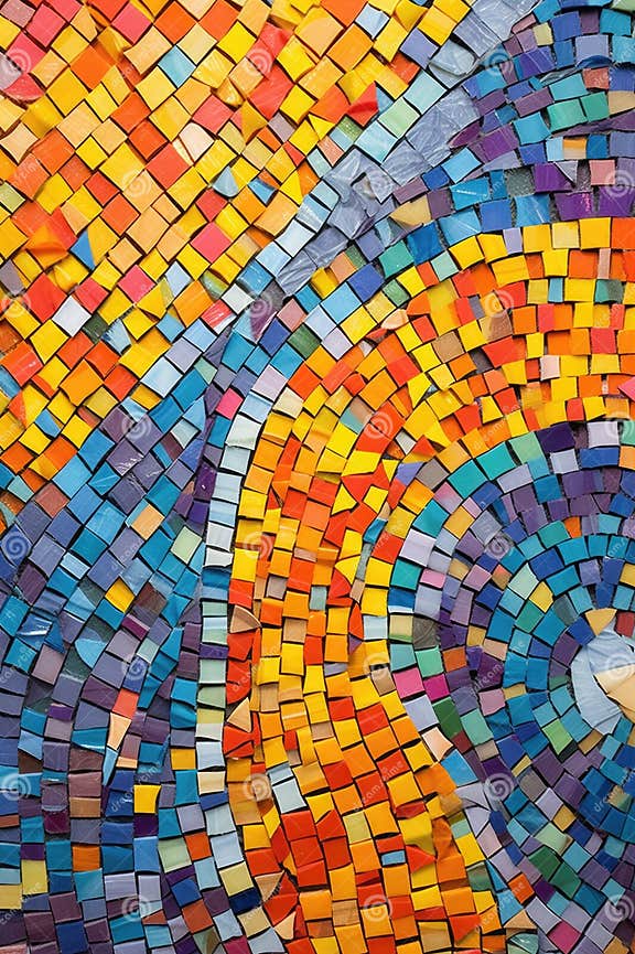Colorful Mosaic Pattern Symbolizing Unity in Diversity Stock ...