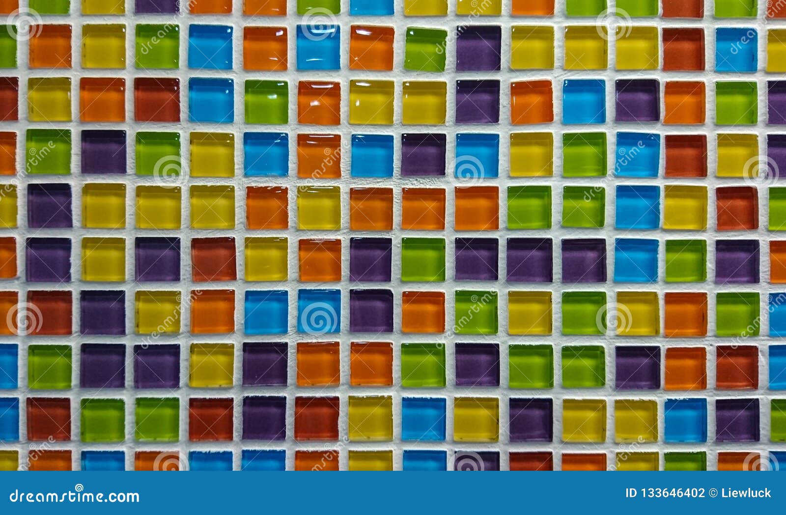 Colorful mosaic tile stock photo. Image of pattern, design - 133646402