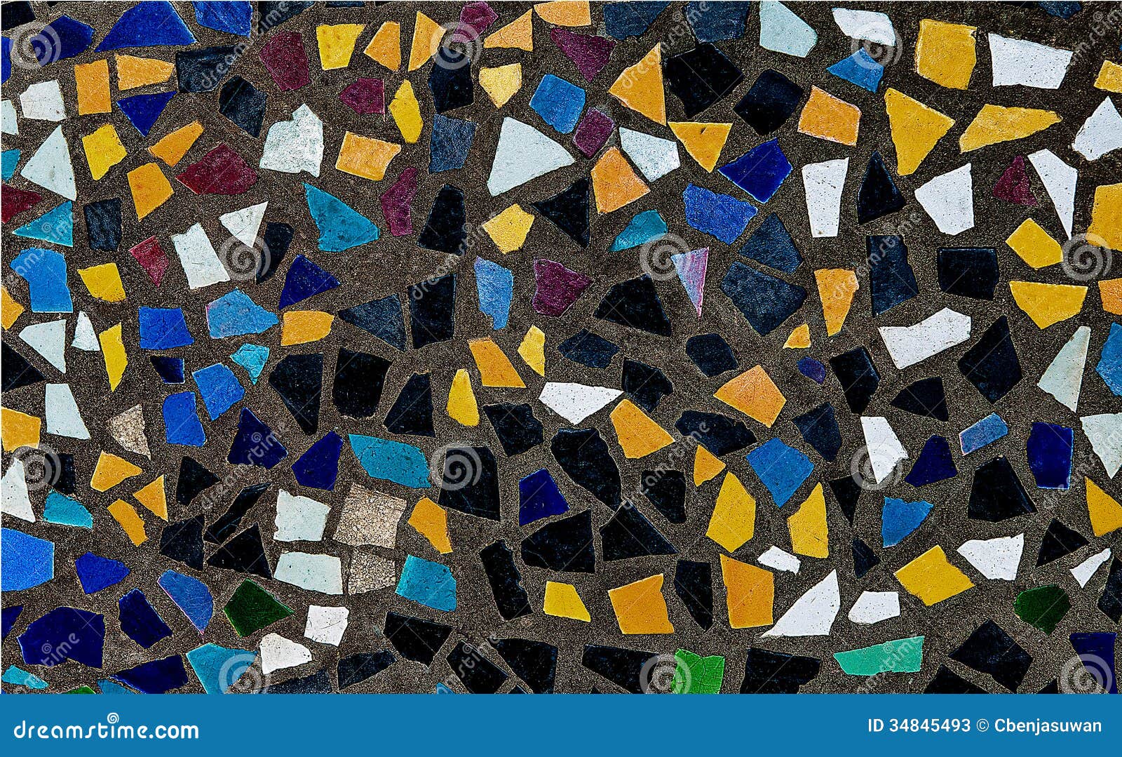 Colorful of Mosaic tiles stock image. Image of granite - 34845493