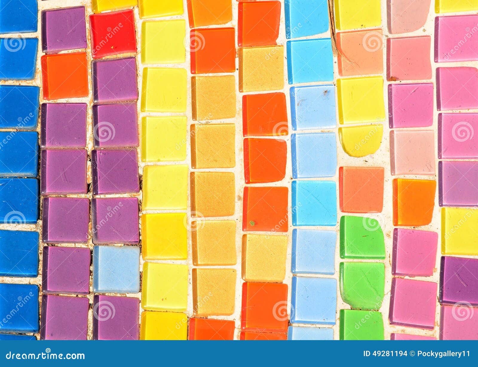 Colorful Mosaic Wall stock photo. Image of abstract, antique - 49281194