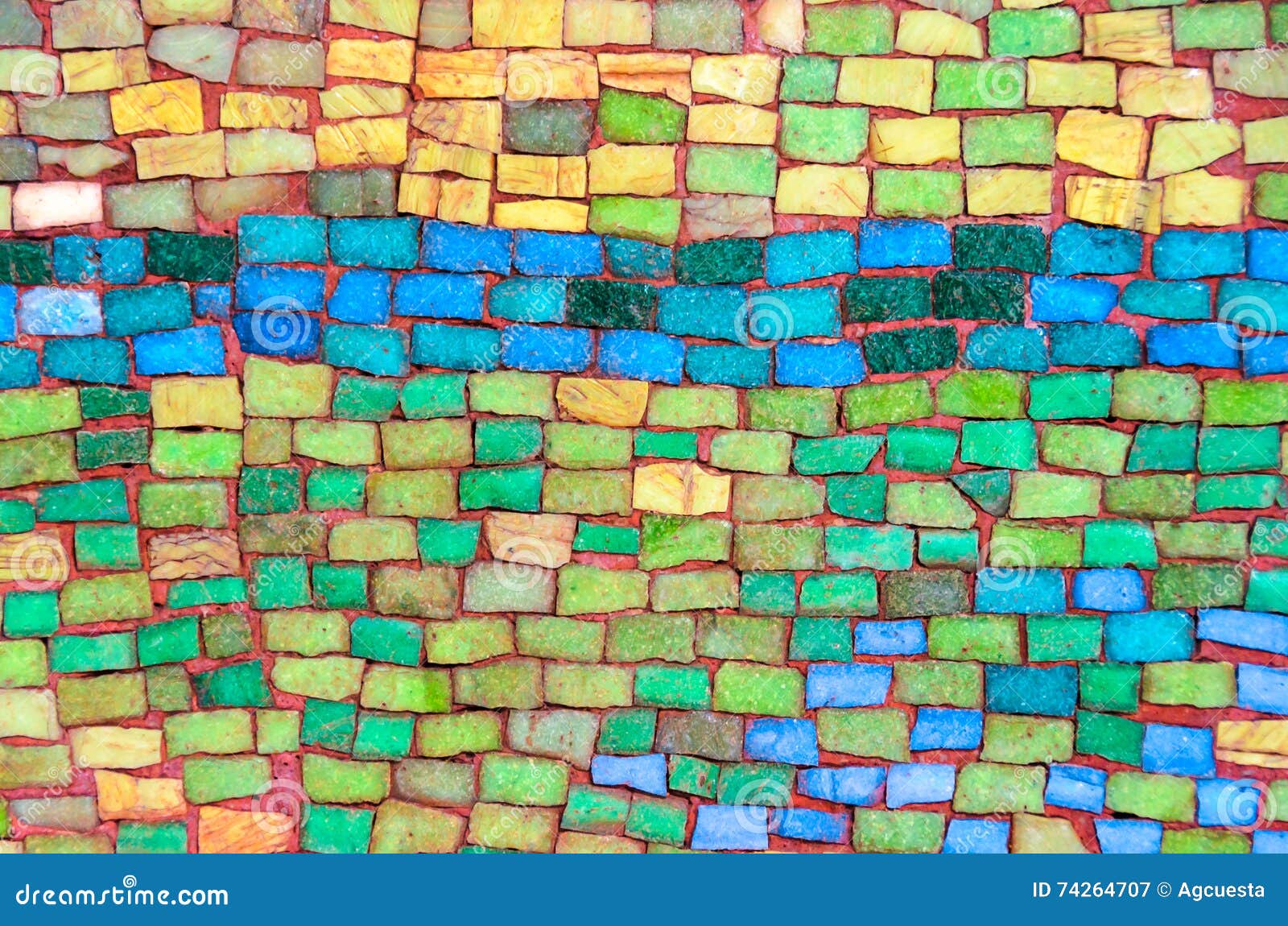 Colorful Mosaic Wall stock illustration. Illustration of architecture ...