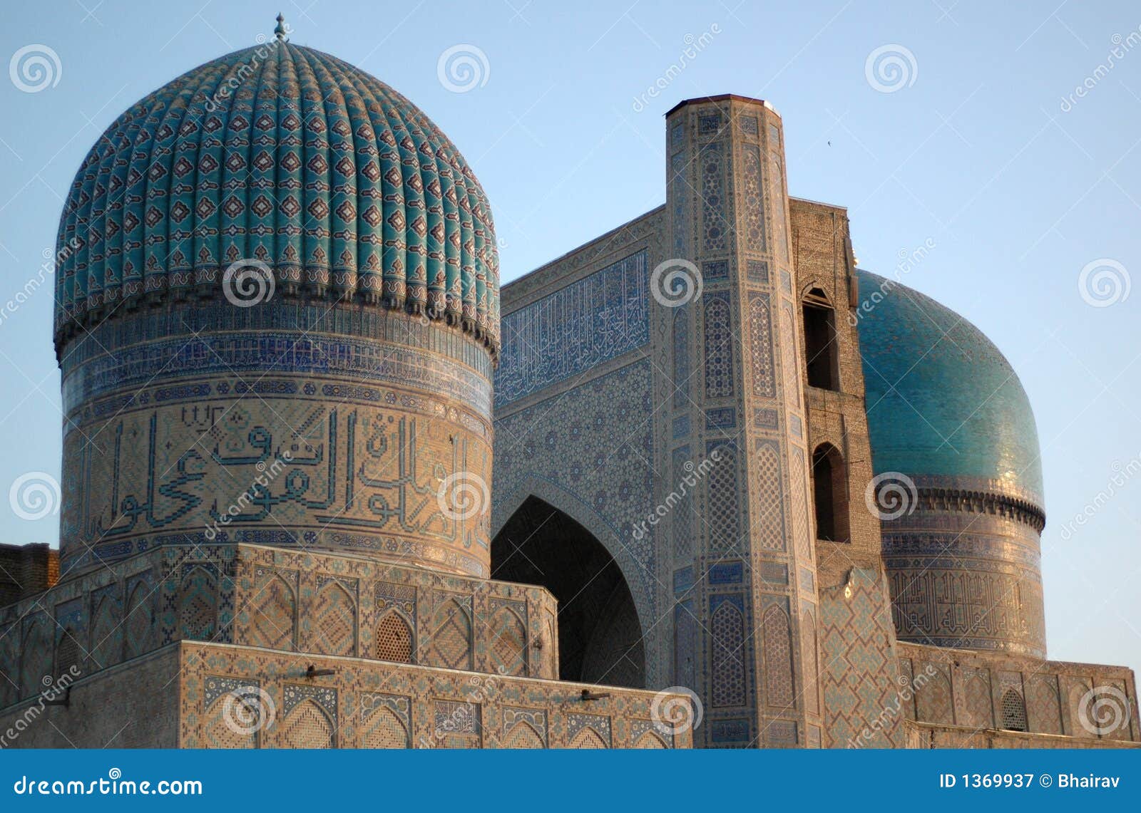 Colorful Mosque in Samarkand Stock Image - Image of tradition ...