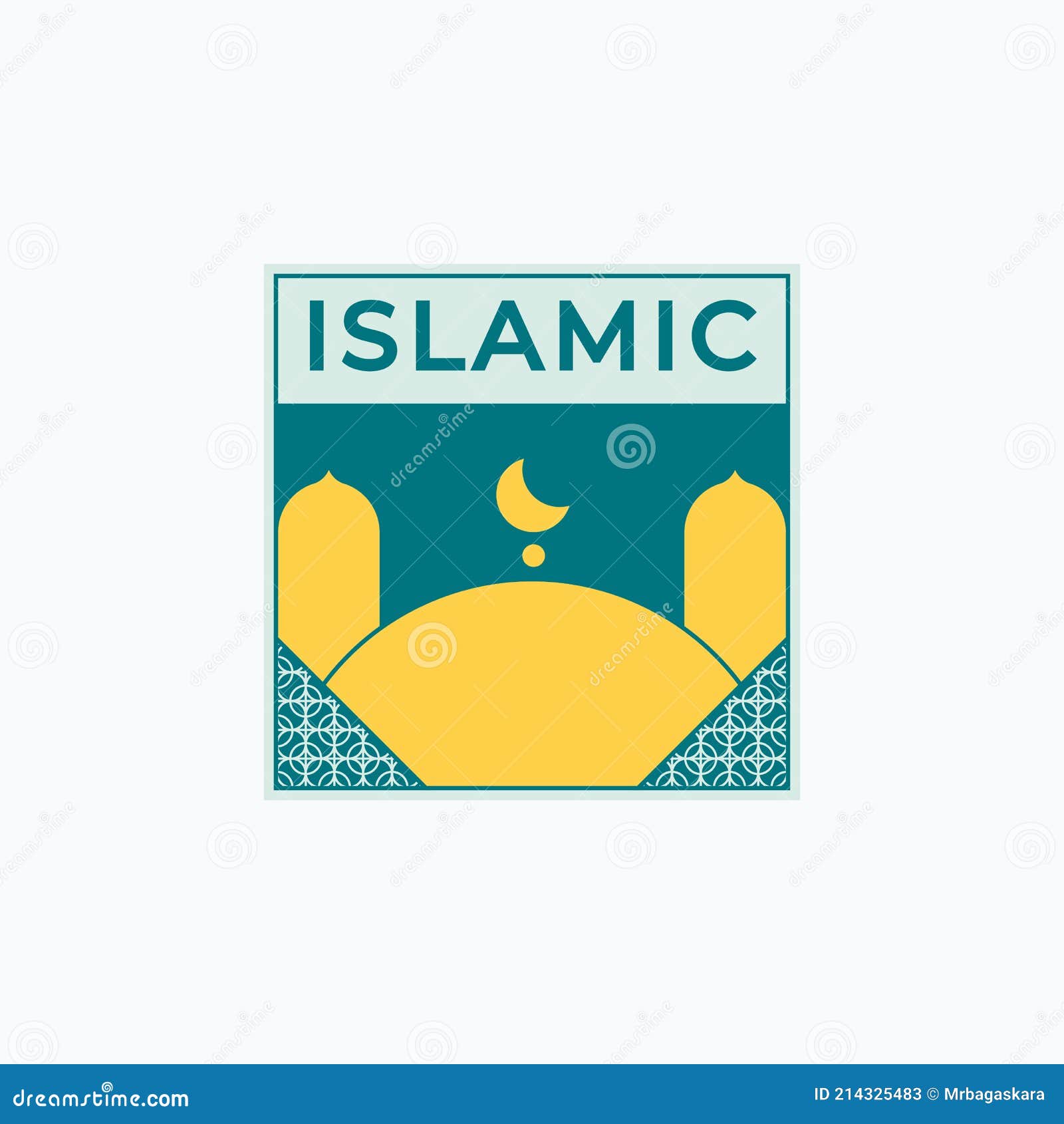 Logo Mihrab Moslem Holy Praying Place Cartoon Vector | CartoonDealer ...