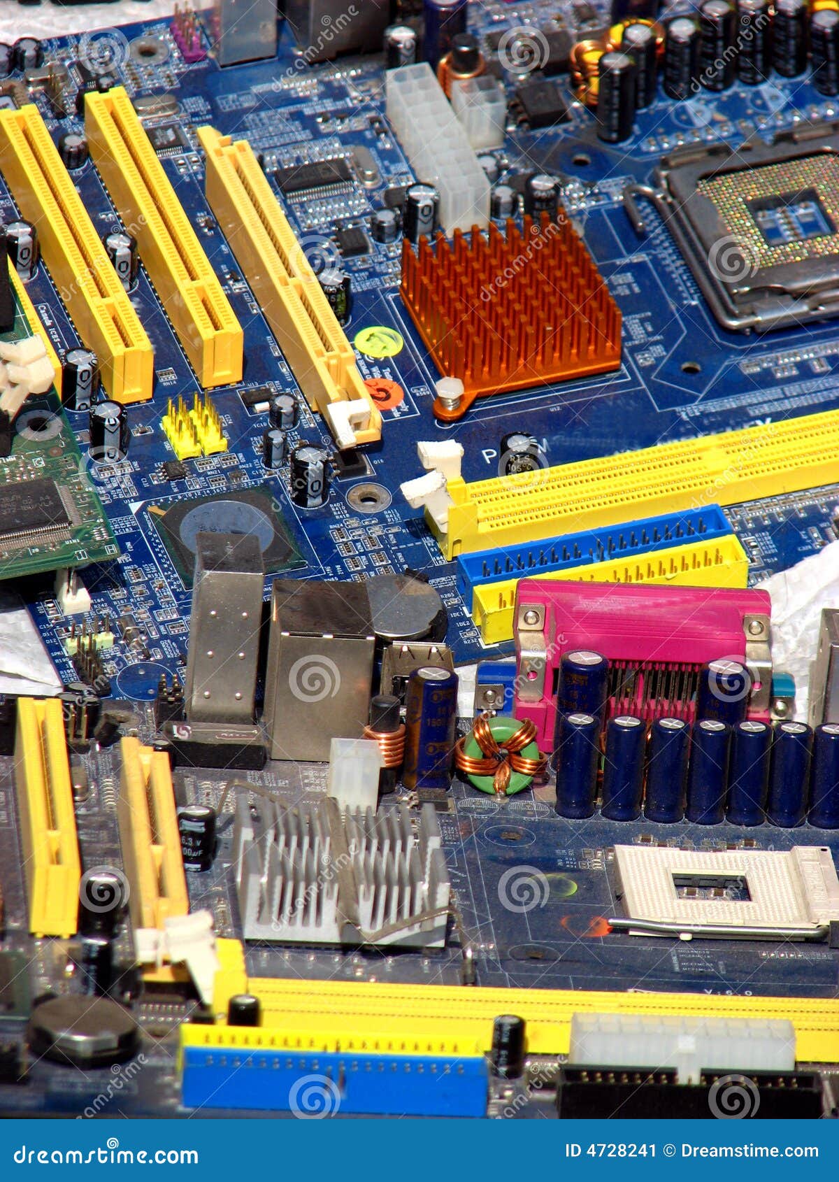 Colorful Motherboard stock image. Image of component, colourful - 4728241