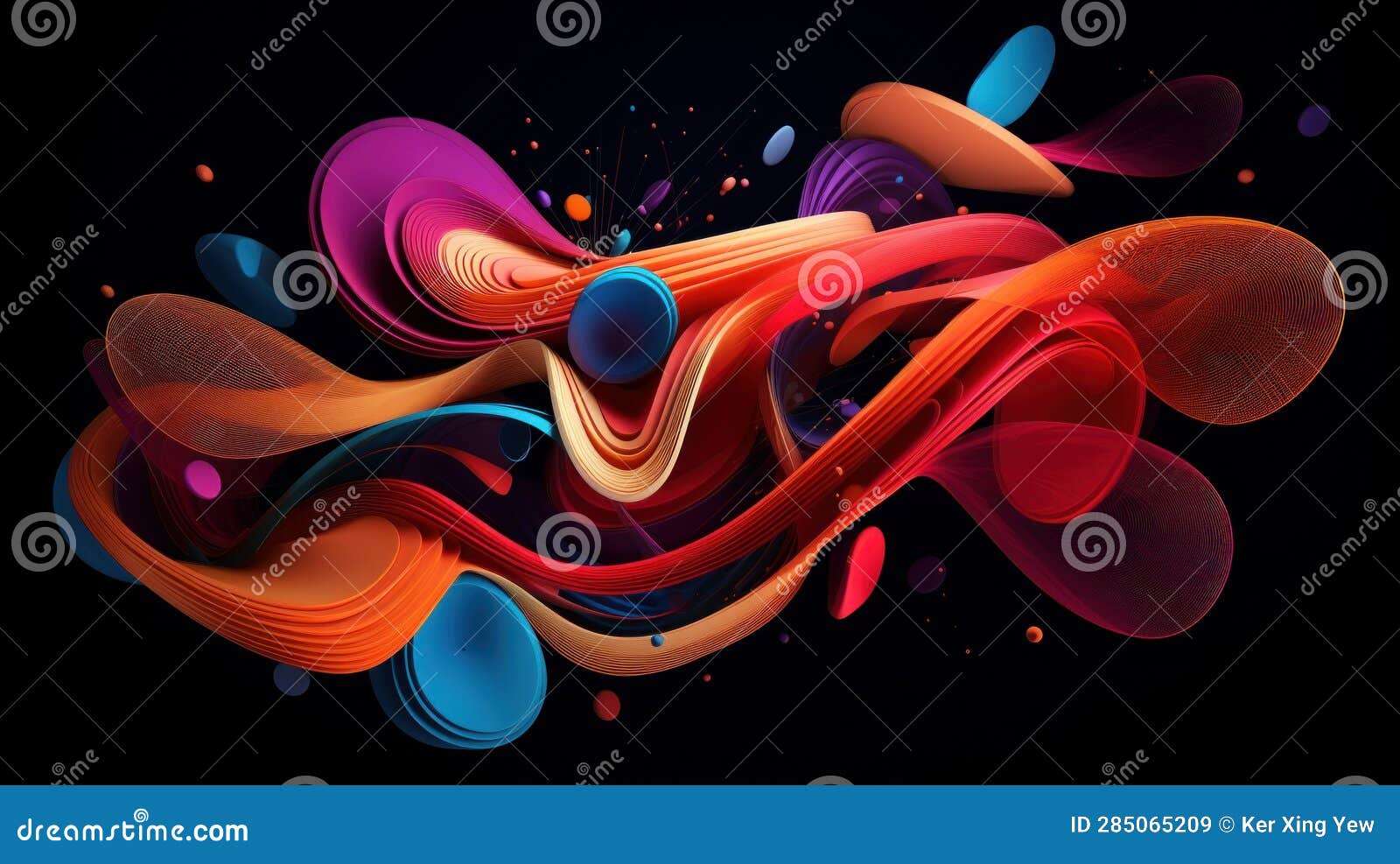 Colorful Motion Graphics of Abstract Shapes Pulsating and Morphing ...
