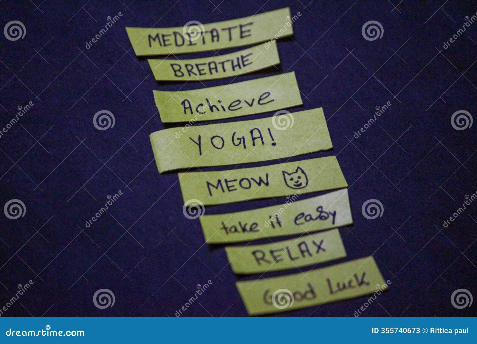Colorful Motivational Sticky Note Stock Image - Image of screenshot ...