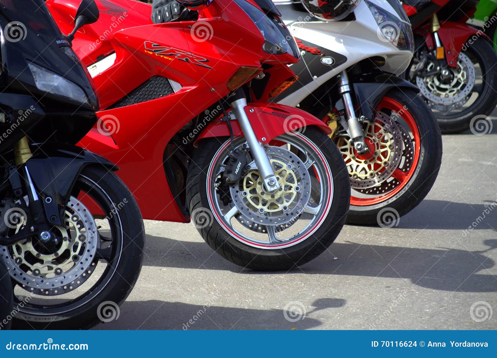 Bright motorcycles editorial stock image. Image of parked - 70116624