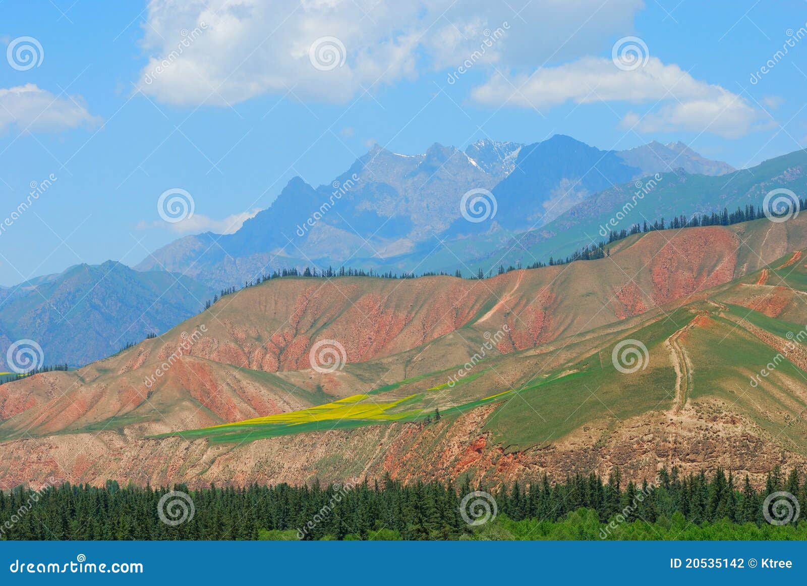 Colorful Mountain Landscape Stock Photo - Image of panorama, horizon ...