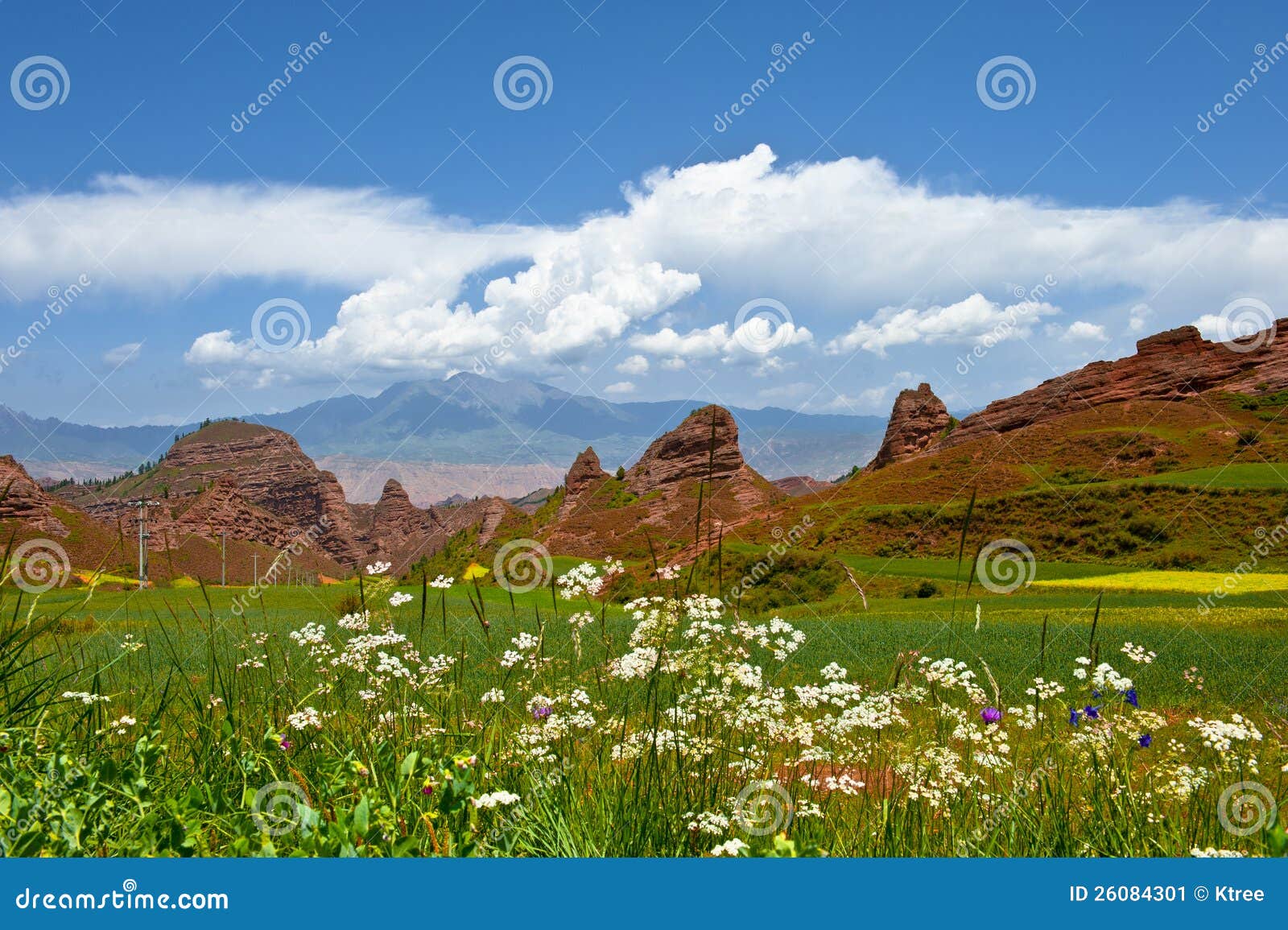 Colorful Mountain Landscape Stock Image - Image of hill, colorful: 26084301
