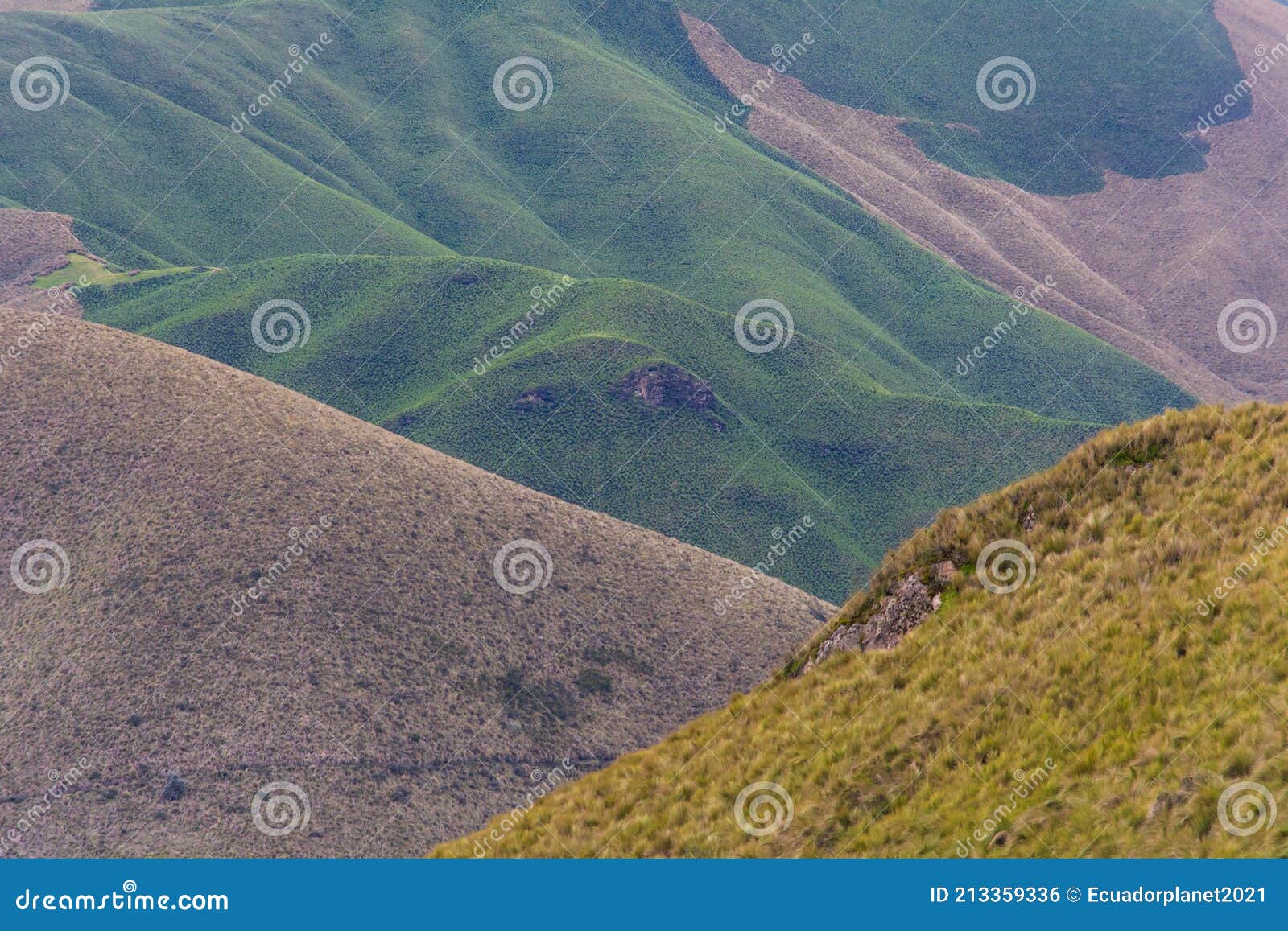 Colorful Mountains and Hills in Ecuador Stock Photo - Image of field ...