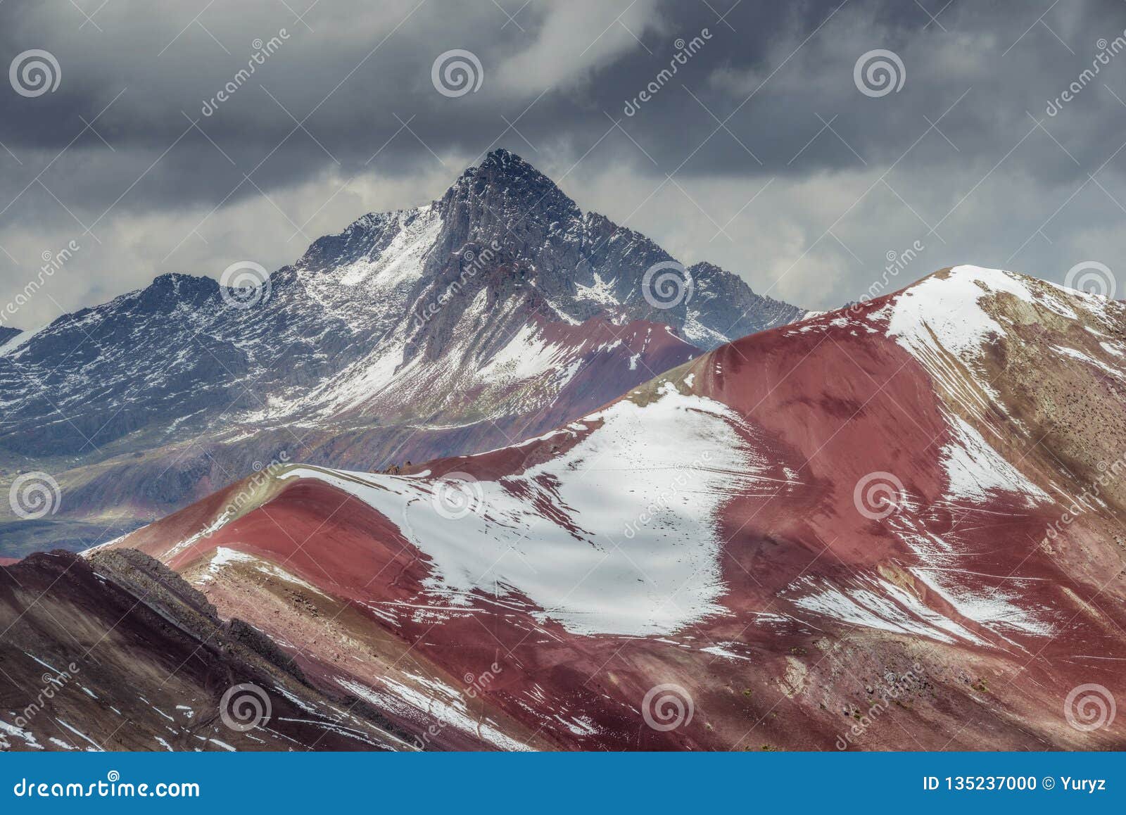 Colorful mountains in Peru stock photo. Image of cloud - 135237000