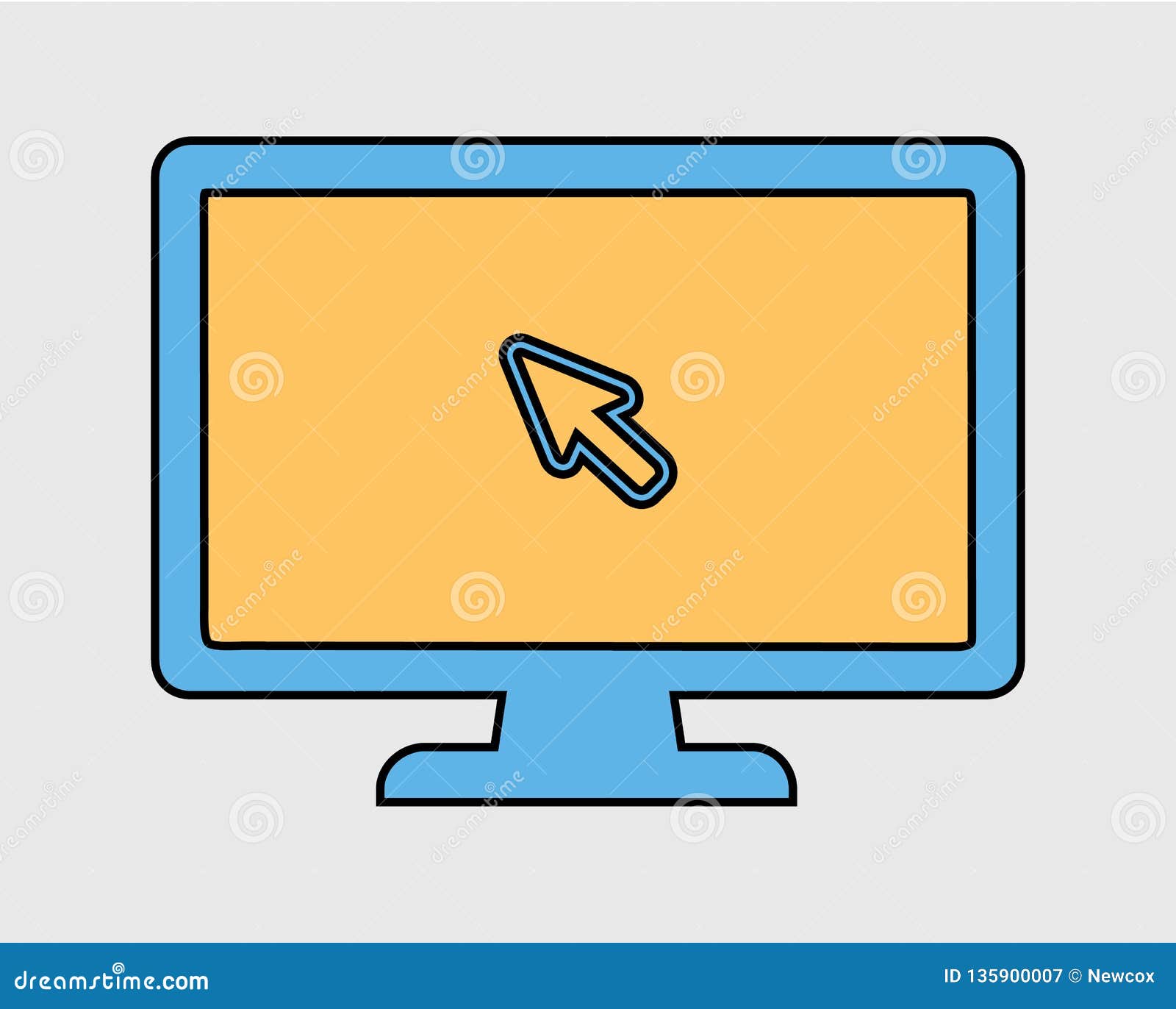 Colorful Mouse cursor icon stock vector. Illustration of connection ...