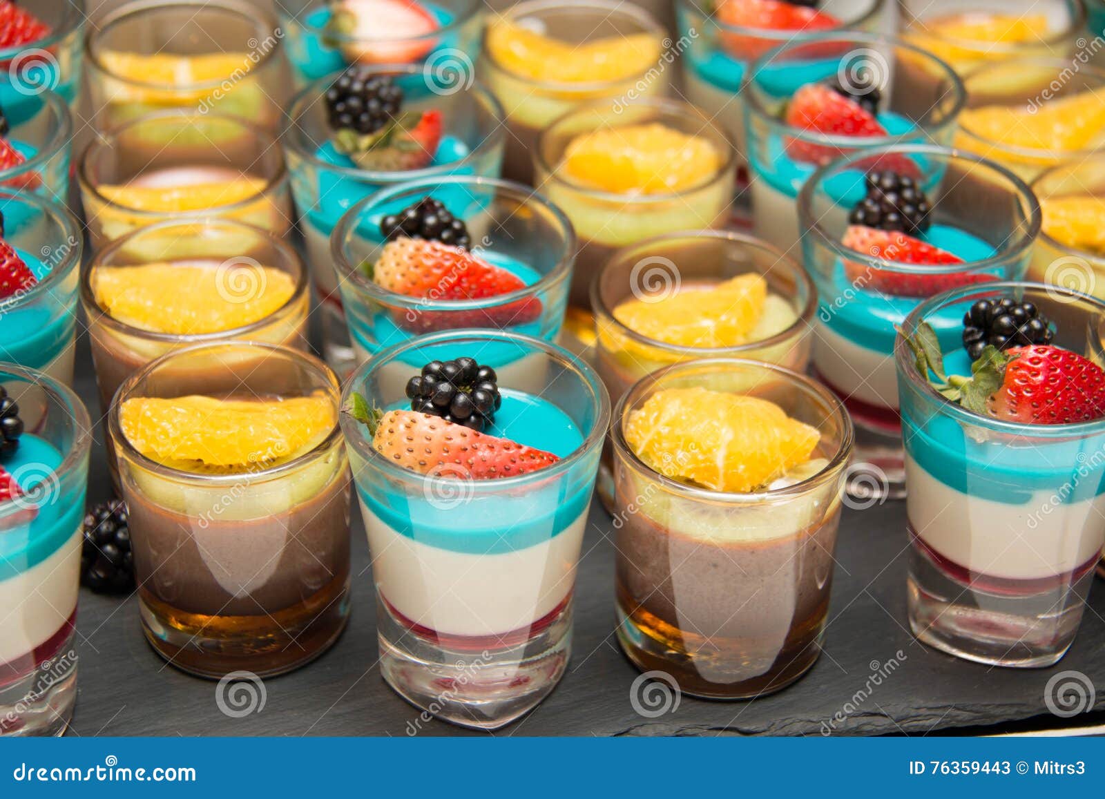 Colorful Mousse Desserts in Glass Stock Image - Image of creamy, cotta ...