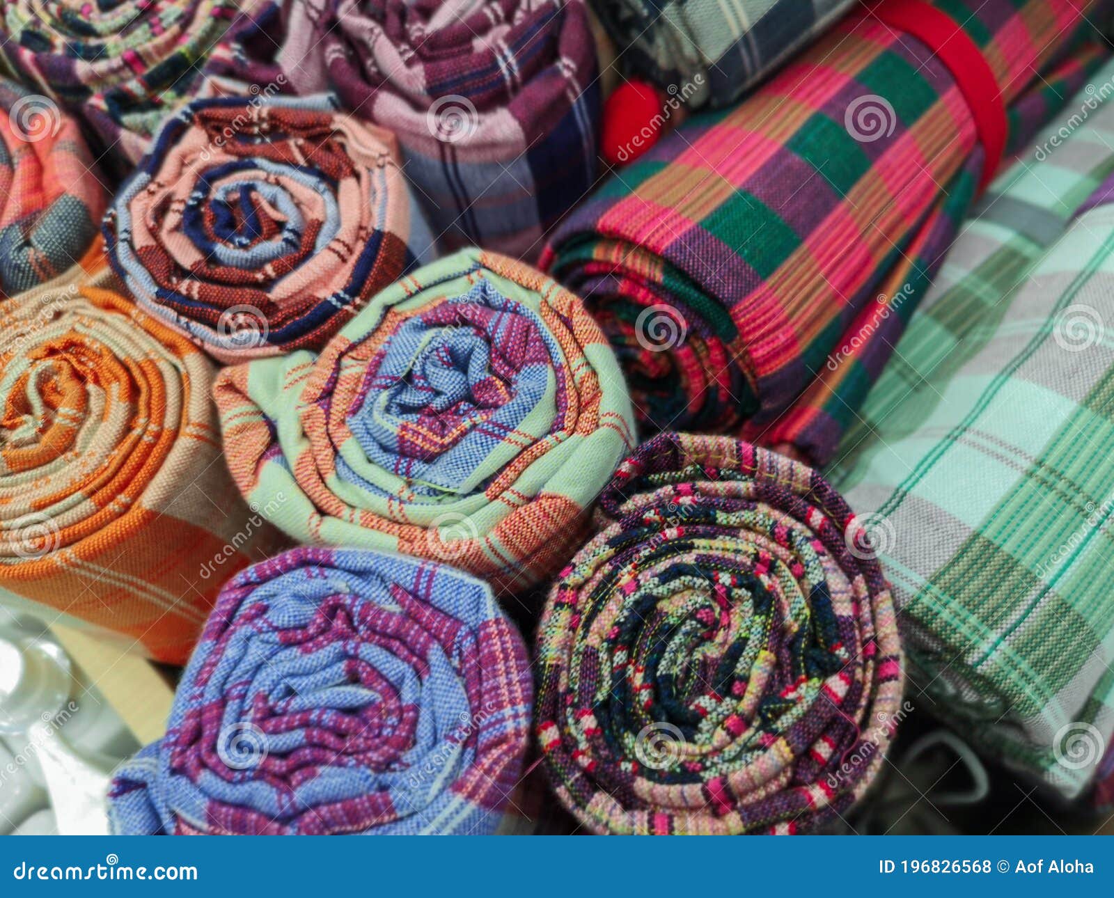 Colorful Multi Color Gingham Pattern Background. Stock Photo - Image of ...