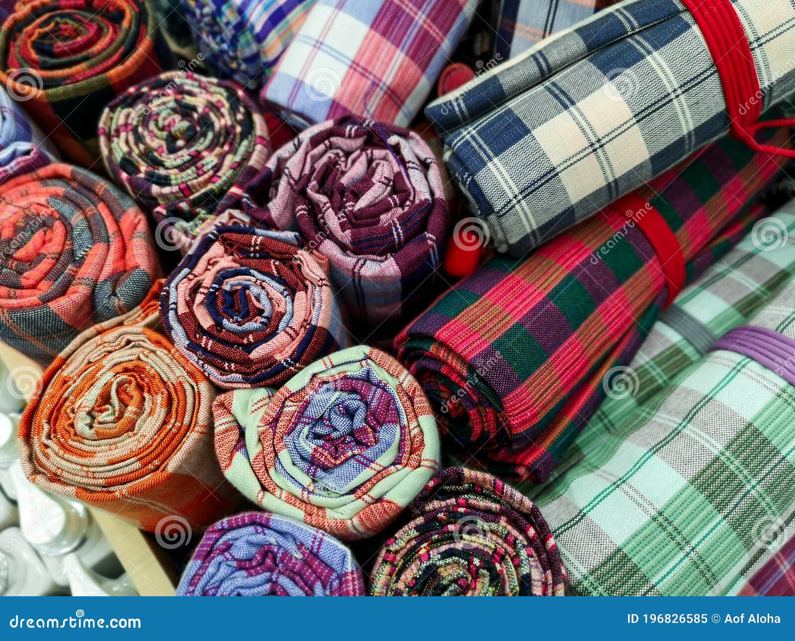 Colorful Multi Color Gingham Pattern Background. Stock Image - Image of ...
