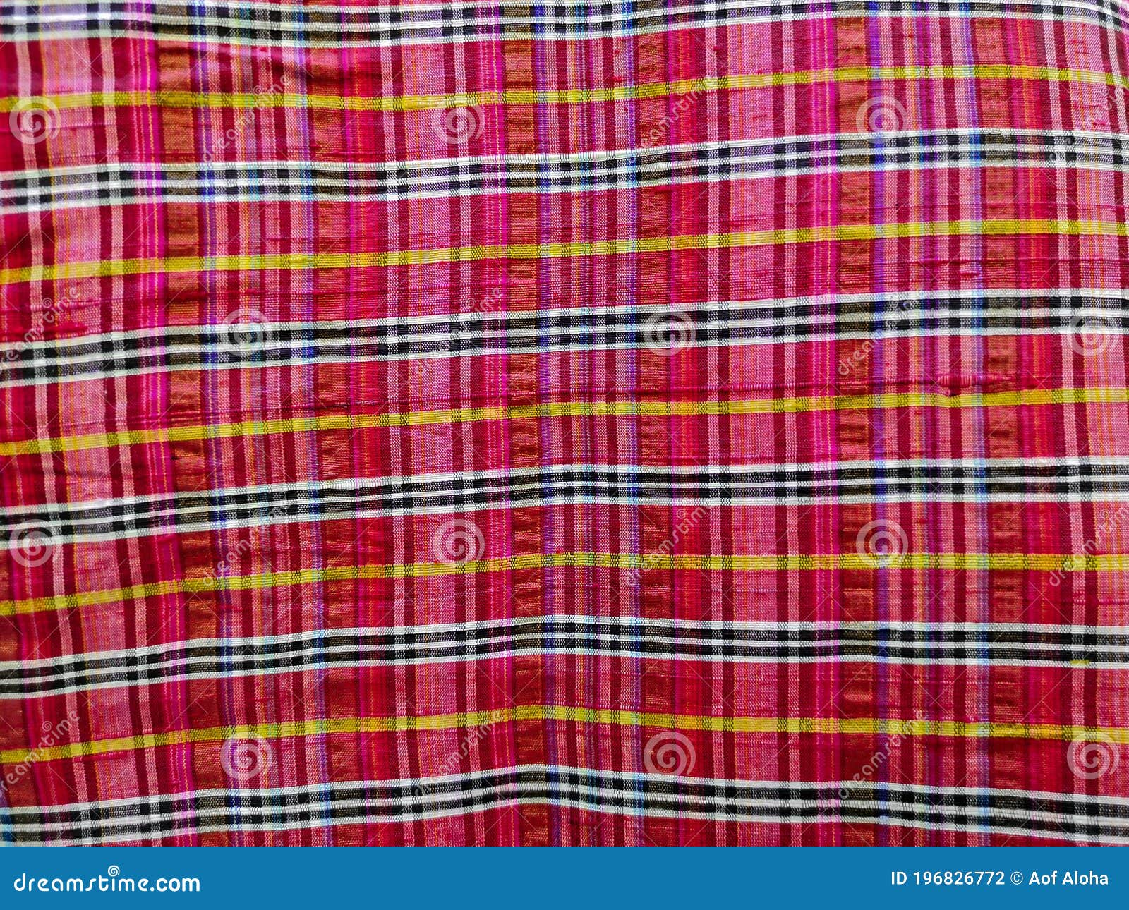 Colorful Multi Color Gingham Pattern Background. Stock Photo - Image of ...
