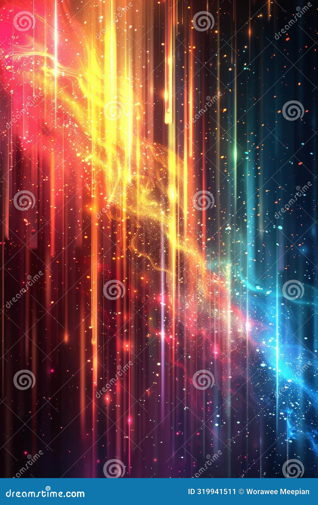 A Colorful, Multi-colored Light Display with a Rainbow Effect. Abstract ...