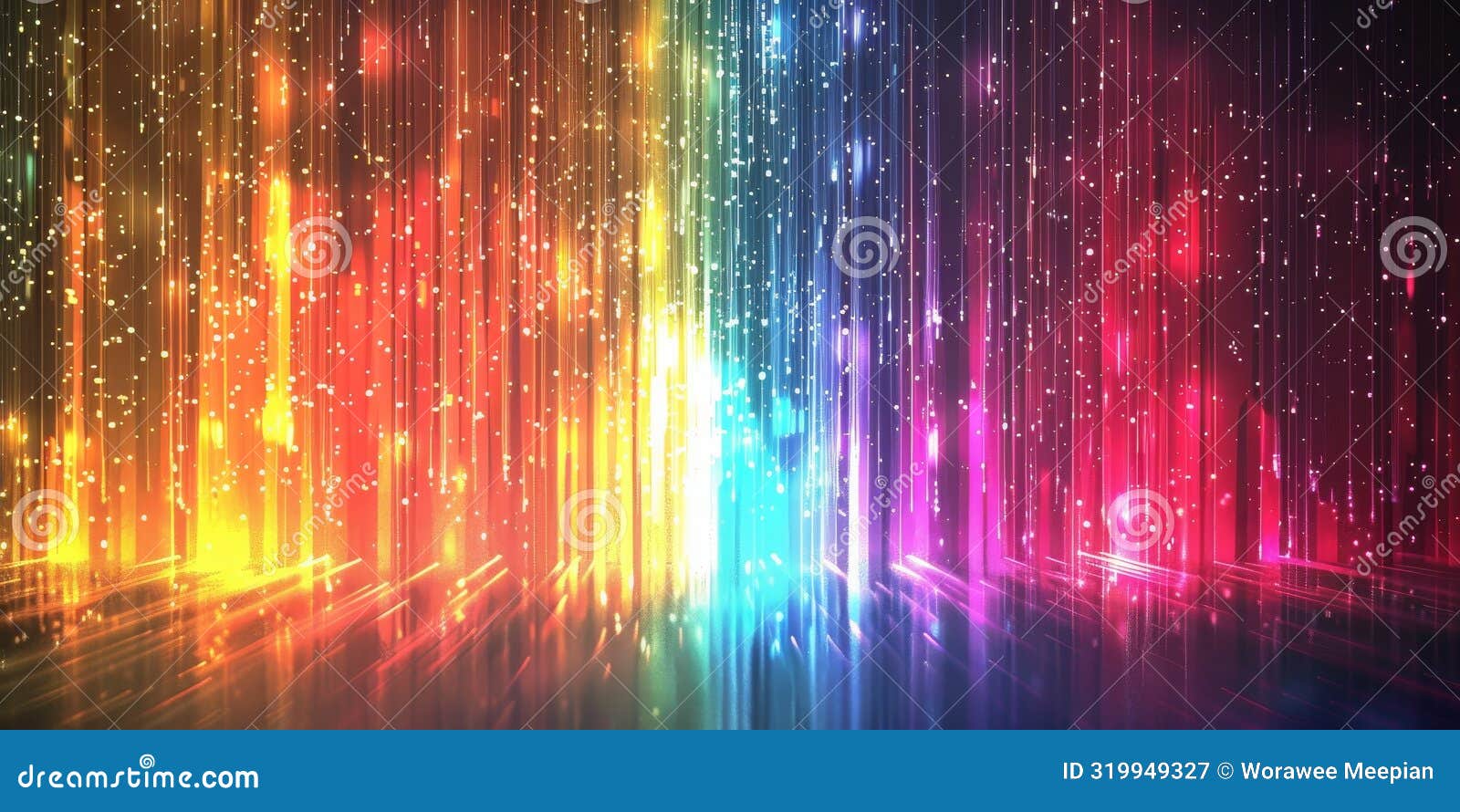 A Colorful, Multi-colored Light Display with a Rainbow Effect. Abstract ...