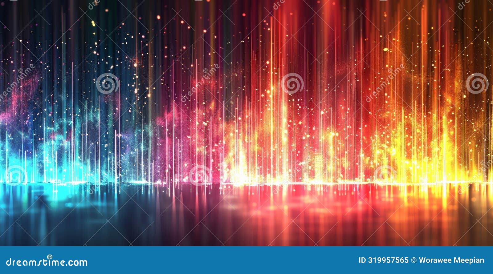 A Colorful, Multi-colored Light Display with a Rainbow Effect. Abstract ...