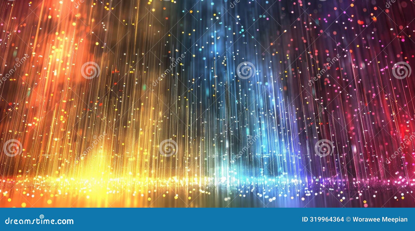 A Colorful, Multi-colored Light Display with a Rainbow Effect. Abstract ...