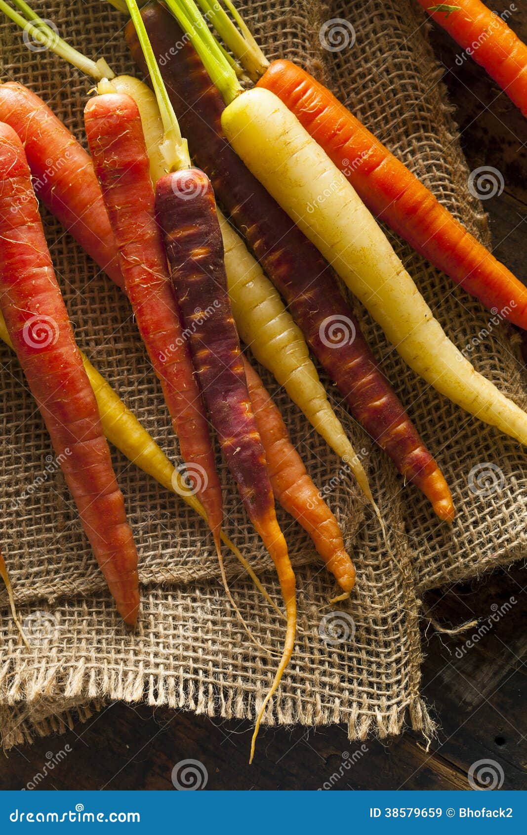 Colorful Multi Colored Raw Carrots Stock Image - Image of leaves ...