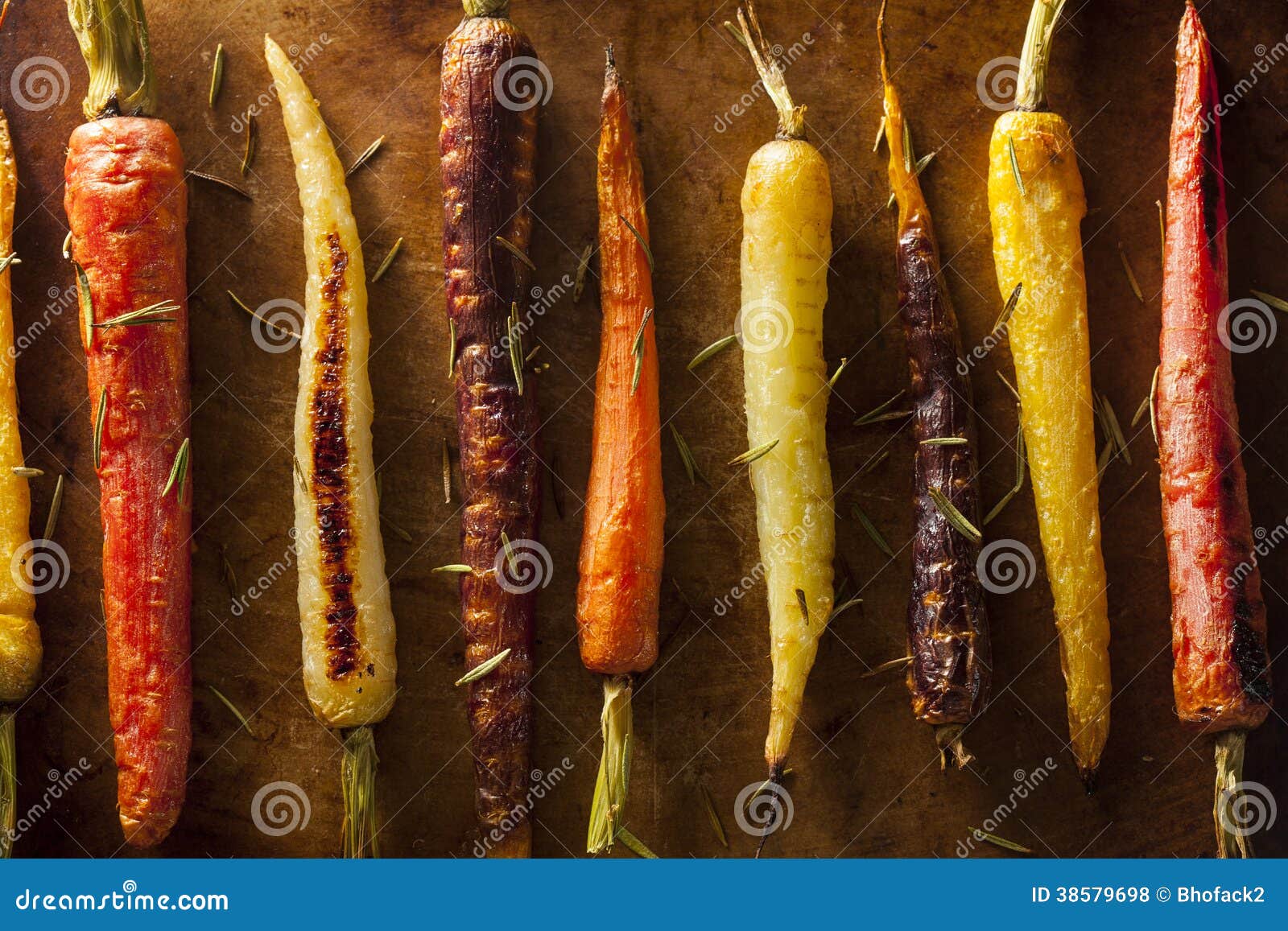 Colorful Multi Colored Roasted Carrots Stock Photo - Image of green ...