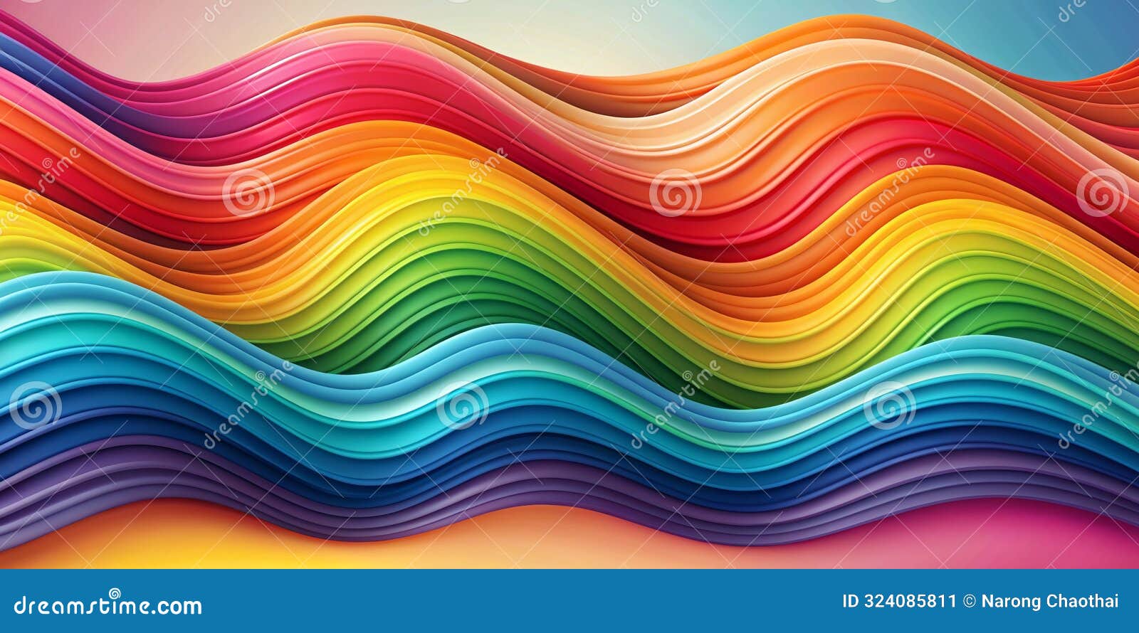 A Colorful Multi Colored Wave Pattern AI-Generated Content Stock ...
