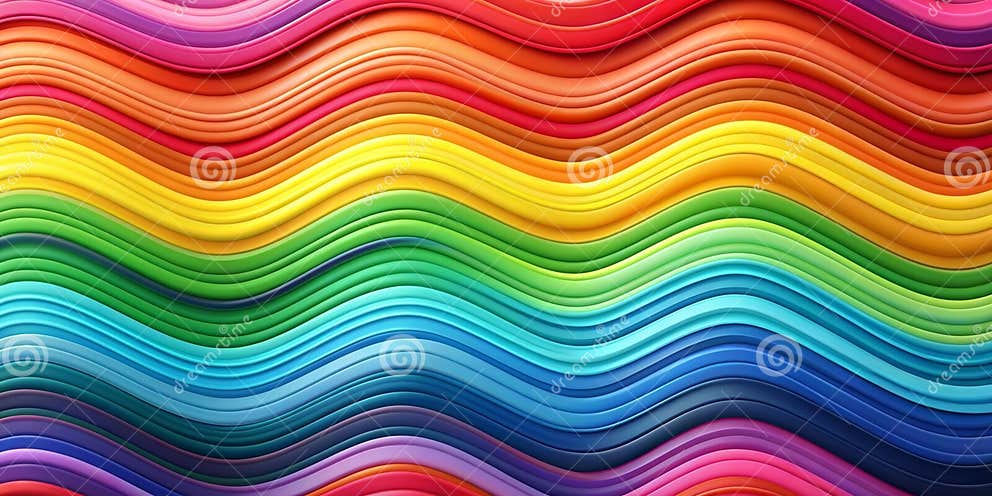 A Colorful Multi Colored Wave Pattern Generative by AI Stock ...