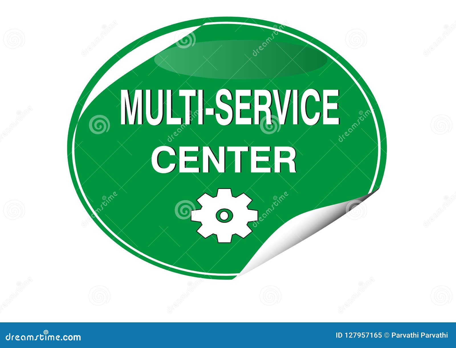 COLORFUL MULTI-SERVICE CENTER ICON WEB BUTTON Stock Illustration ...