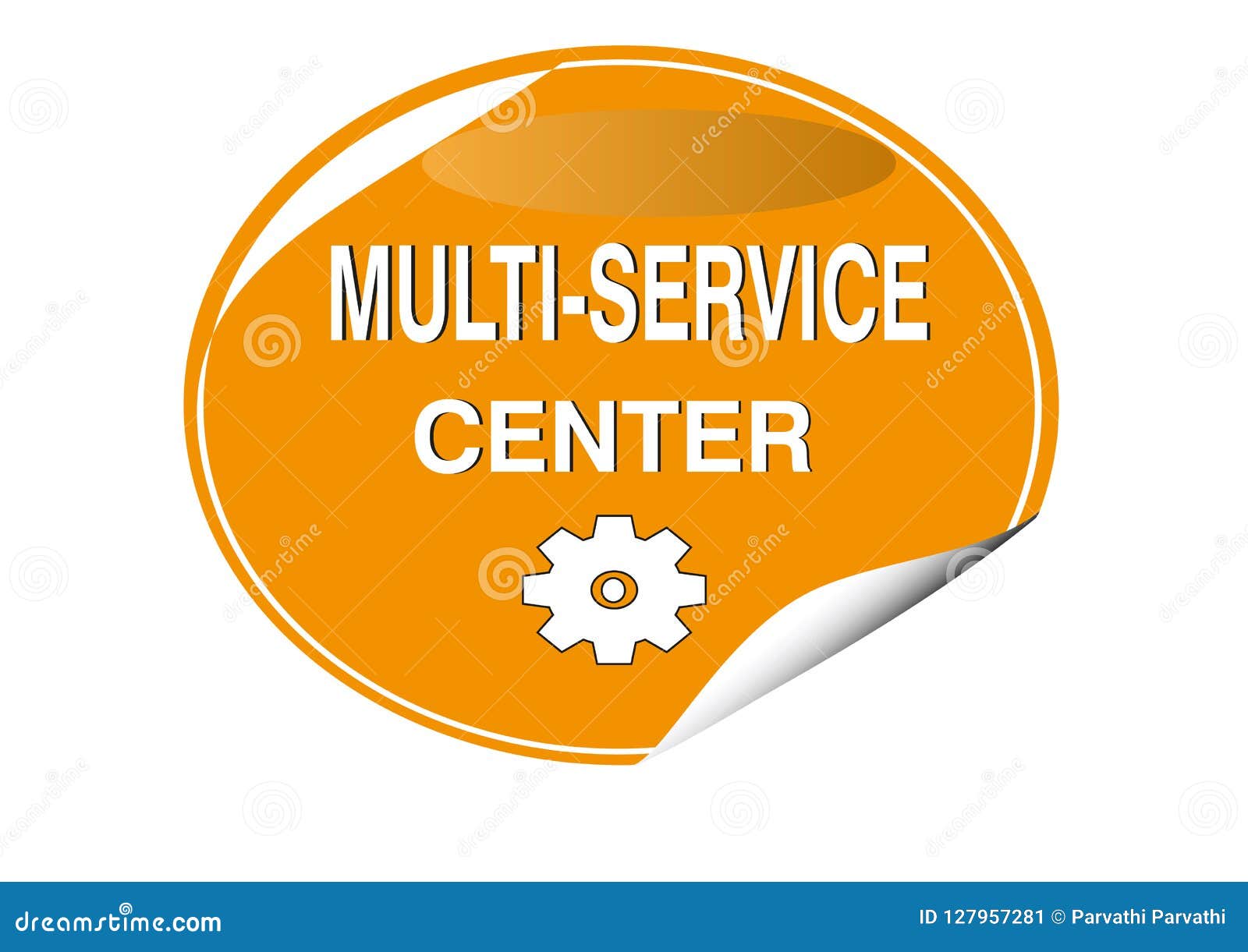 COLORFUL MULTI-SERVICE CENTER ICON WEB BUTTON Stock Illustration ...