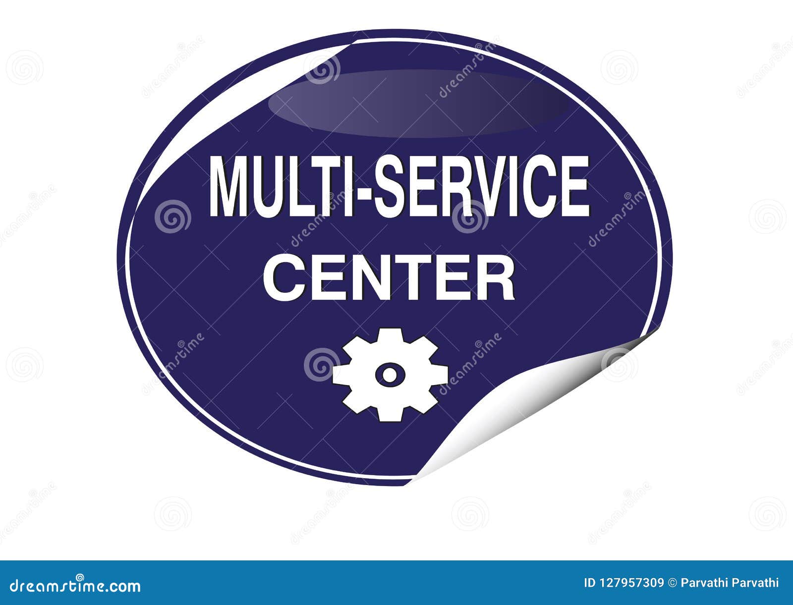 COLORFUL MULTI-SERVICE CENTER ICON WEB BUTTON Stock Illustration ...