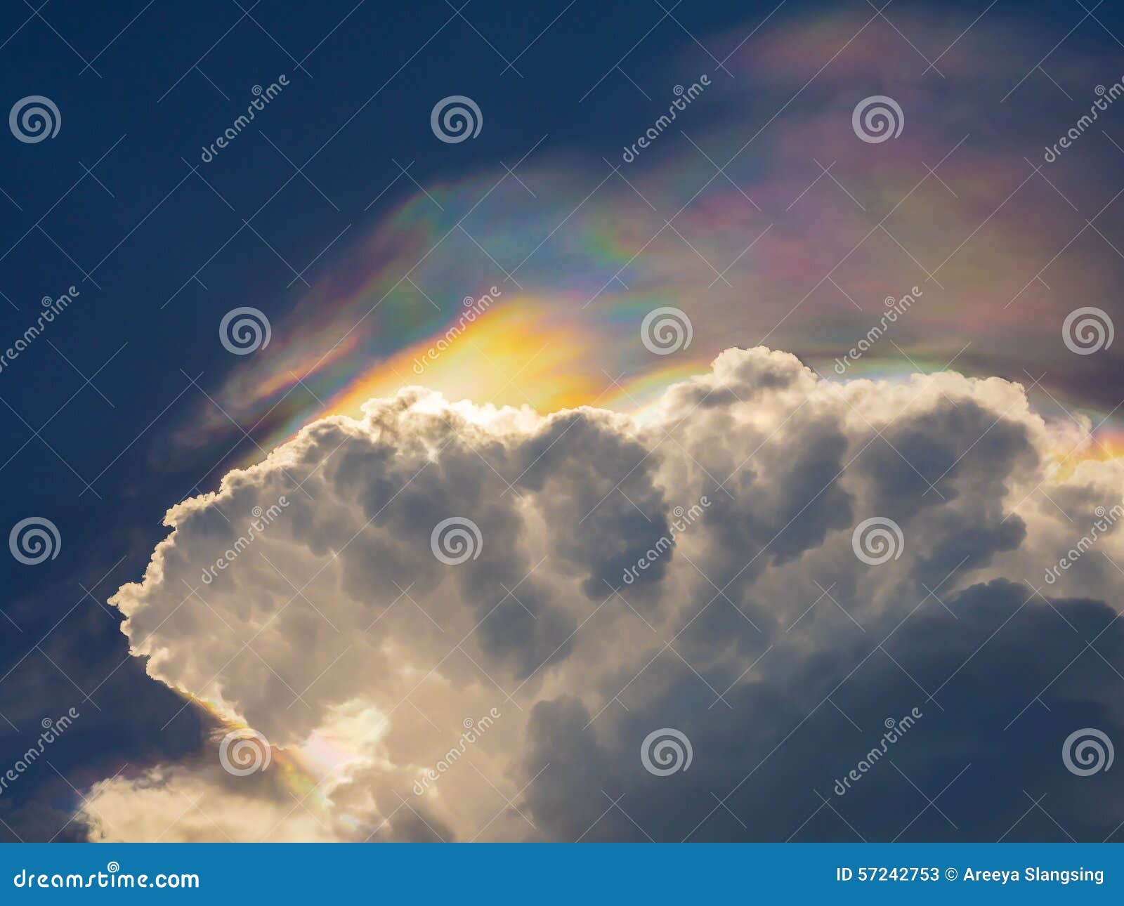 Colorful Multicolor in the Cloudy Storm, Catching by Sun Light Stock ...