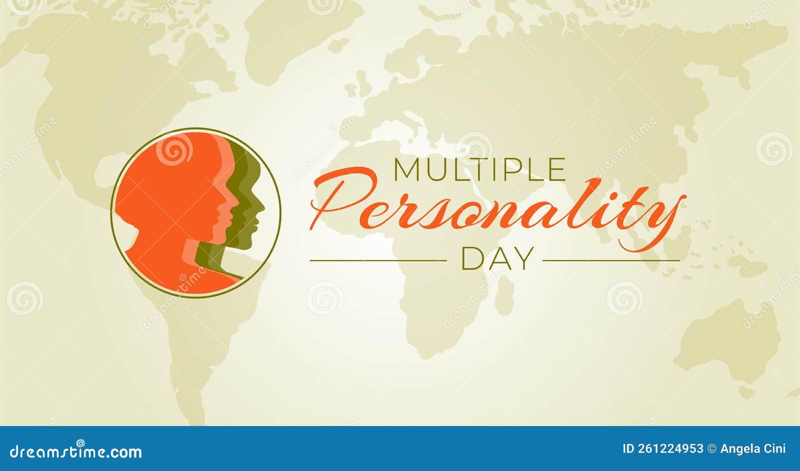 Colorful Multiple Personality Day Background Illustration Stock Vector ...