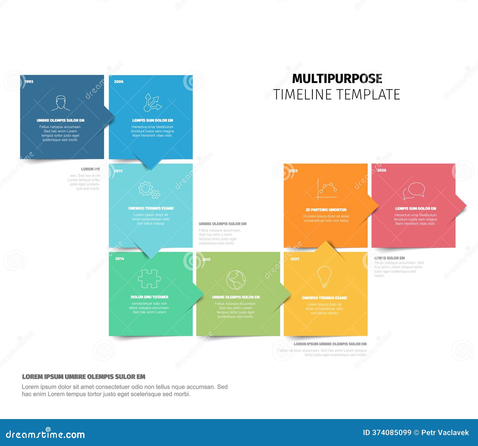 Colorful Multipurpose Infographic Flow Chart Cycle Schema Diagram ...