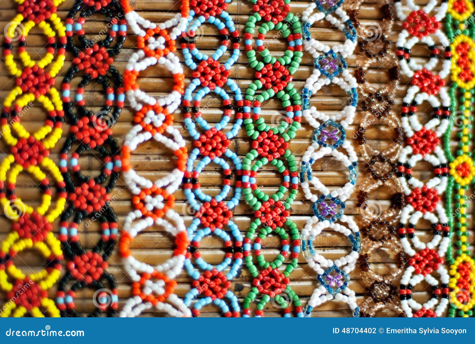 Colorful Murut Beading Work Stock Photo - Image of bracelets, bracelet ...