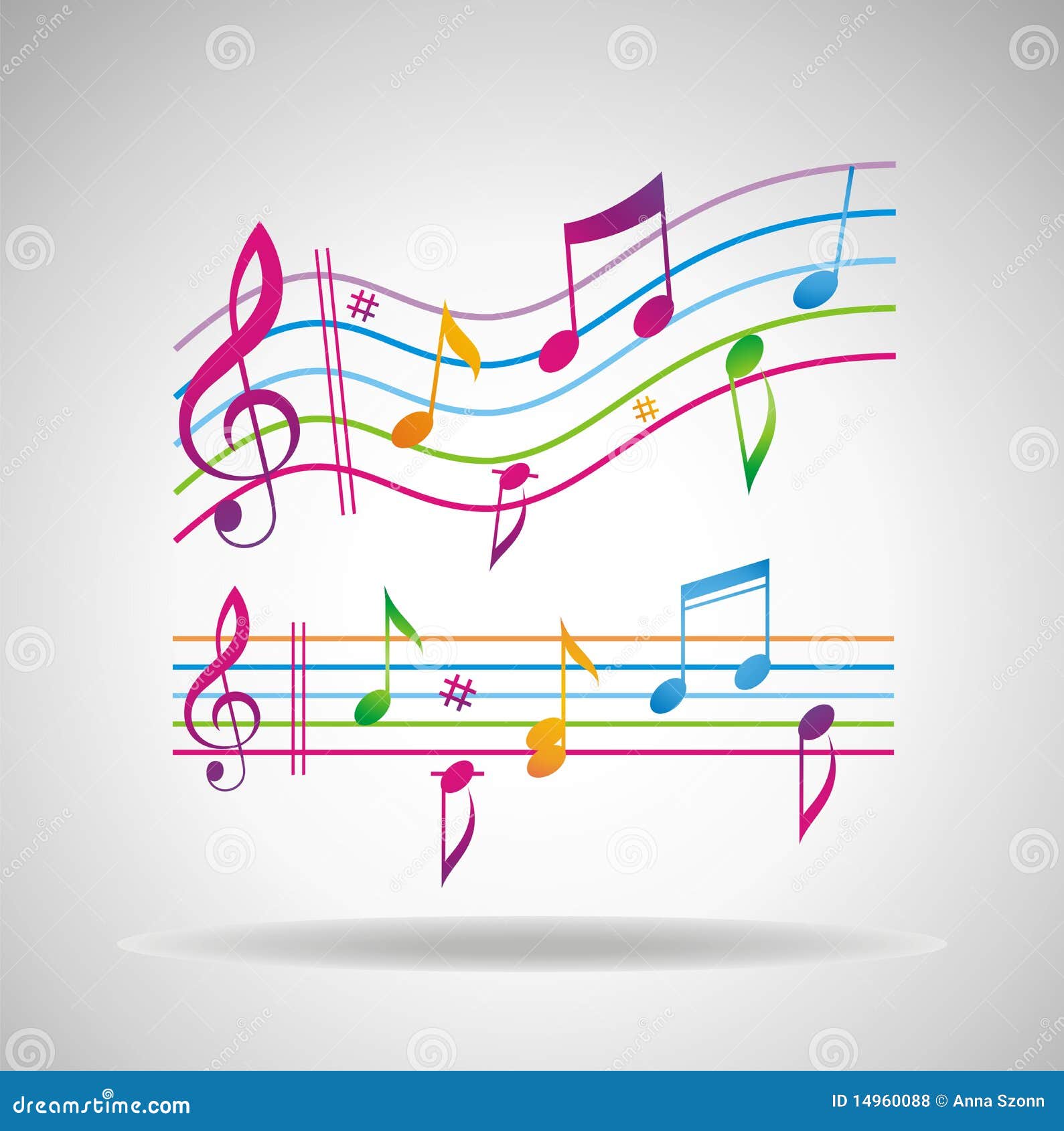 Colorful music background. stock vector. Illustration of graphic - 14960088