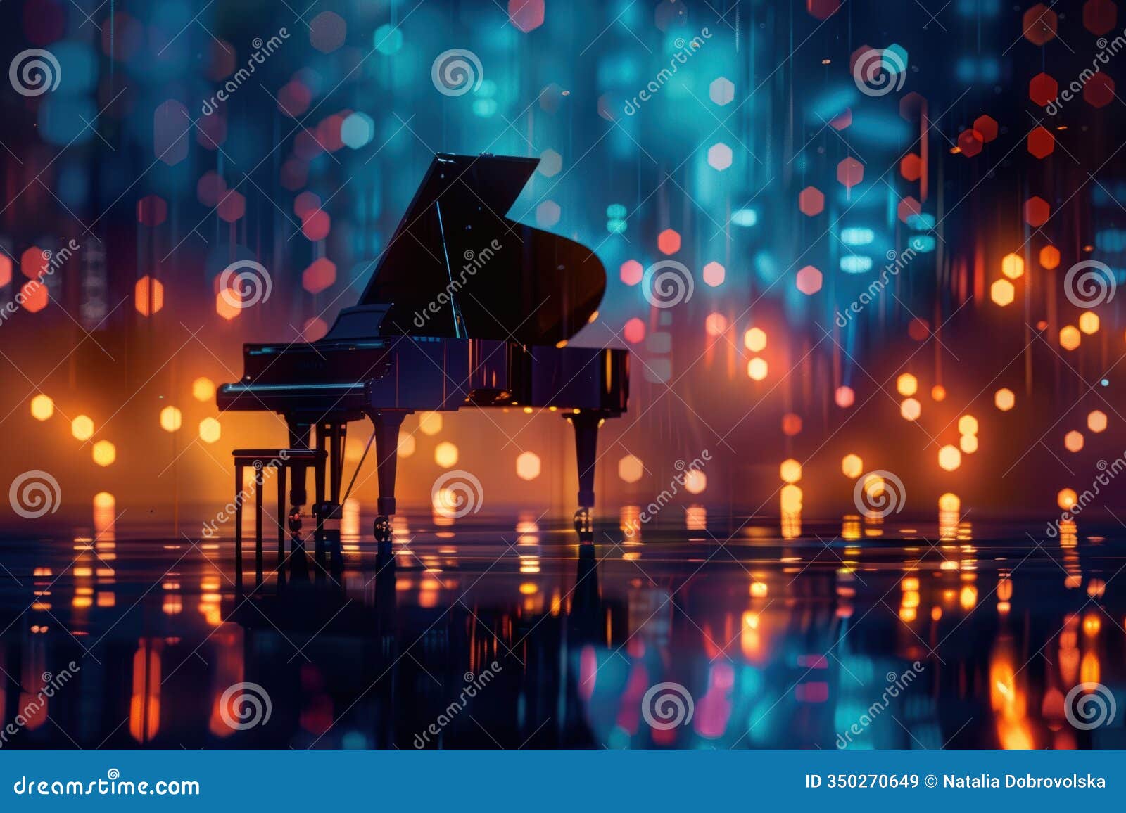 Colorful Music Concert with a Dramatic Stage Performance Stock Image ...