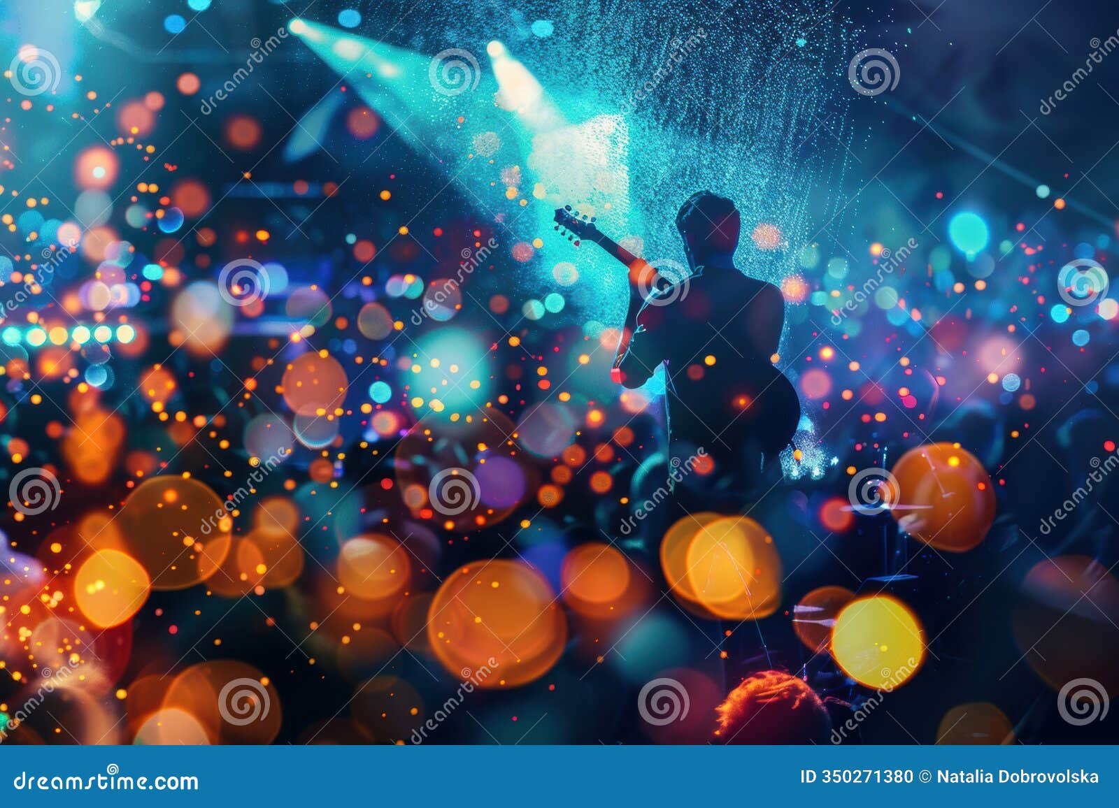 Colorful Music Concert with a Dramatic Stage Performance Stock Photo ...