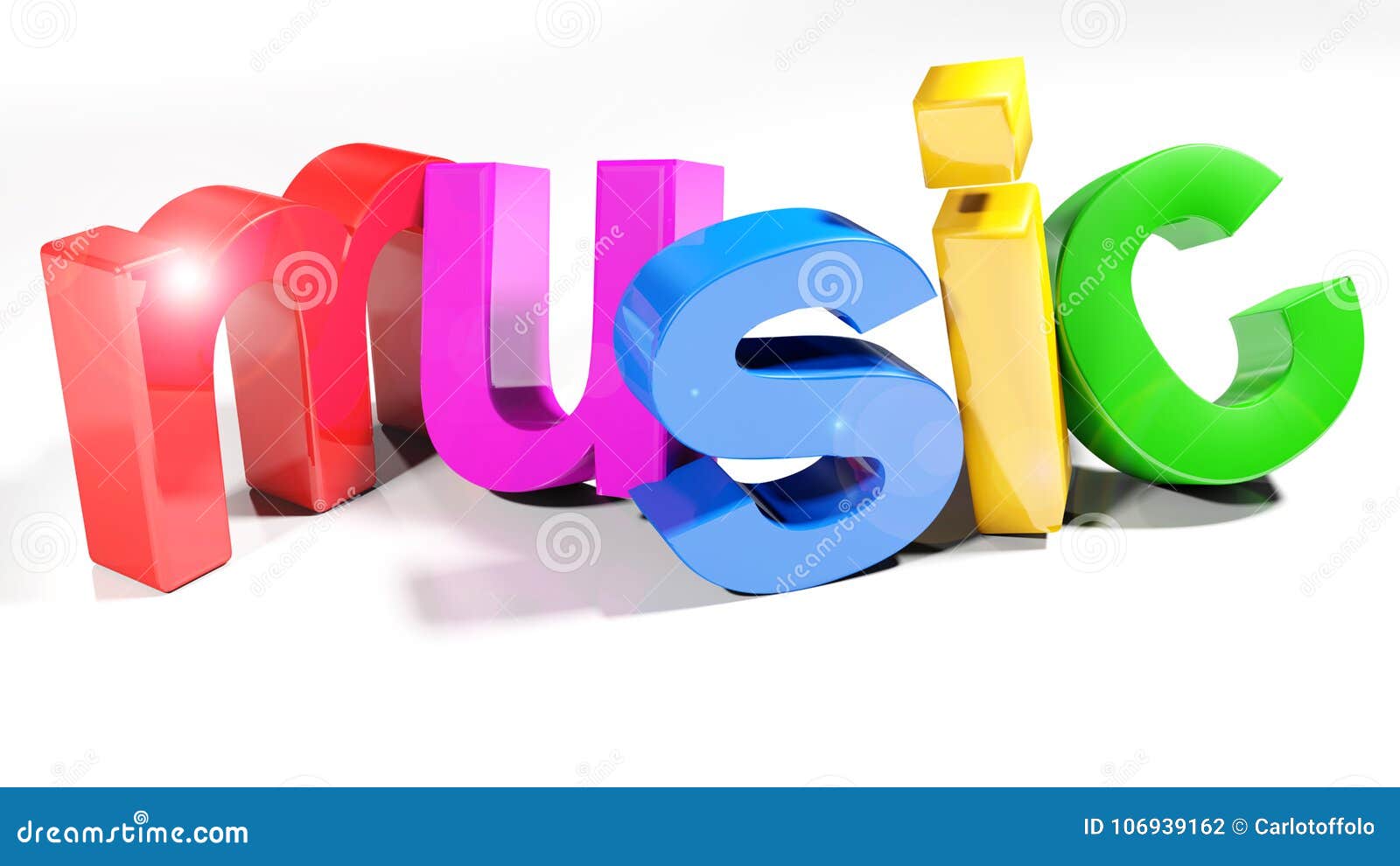 Colorful Music - 3D Rendering Stock Illustration - Illustration of ...